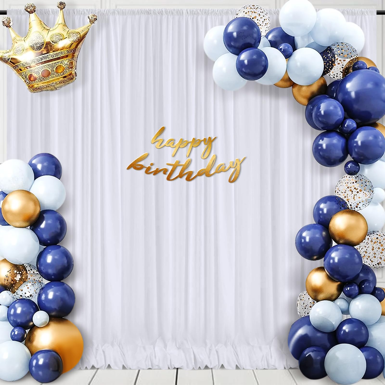 Amazon.com : 6 Panels 5x10 FT White Backdrop Curtain 10x30 FT White ...