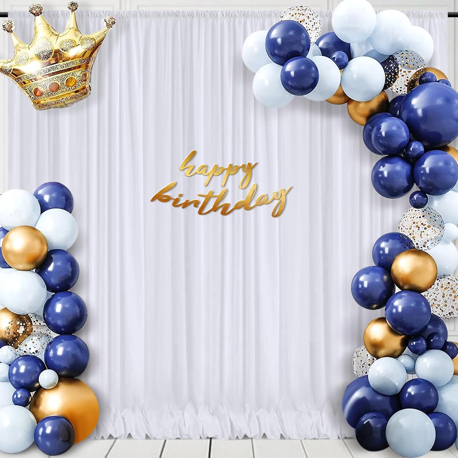 Amazon.com : 6 Panels 5x10 FT White Backdrop Curtain 10x30 FT White ...