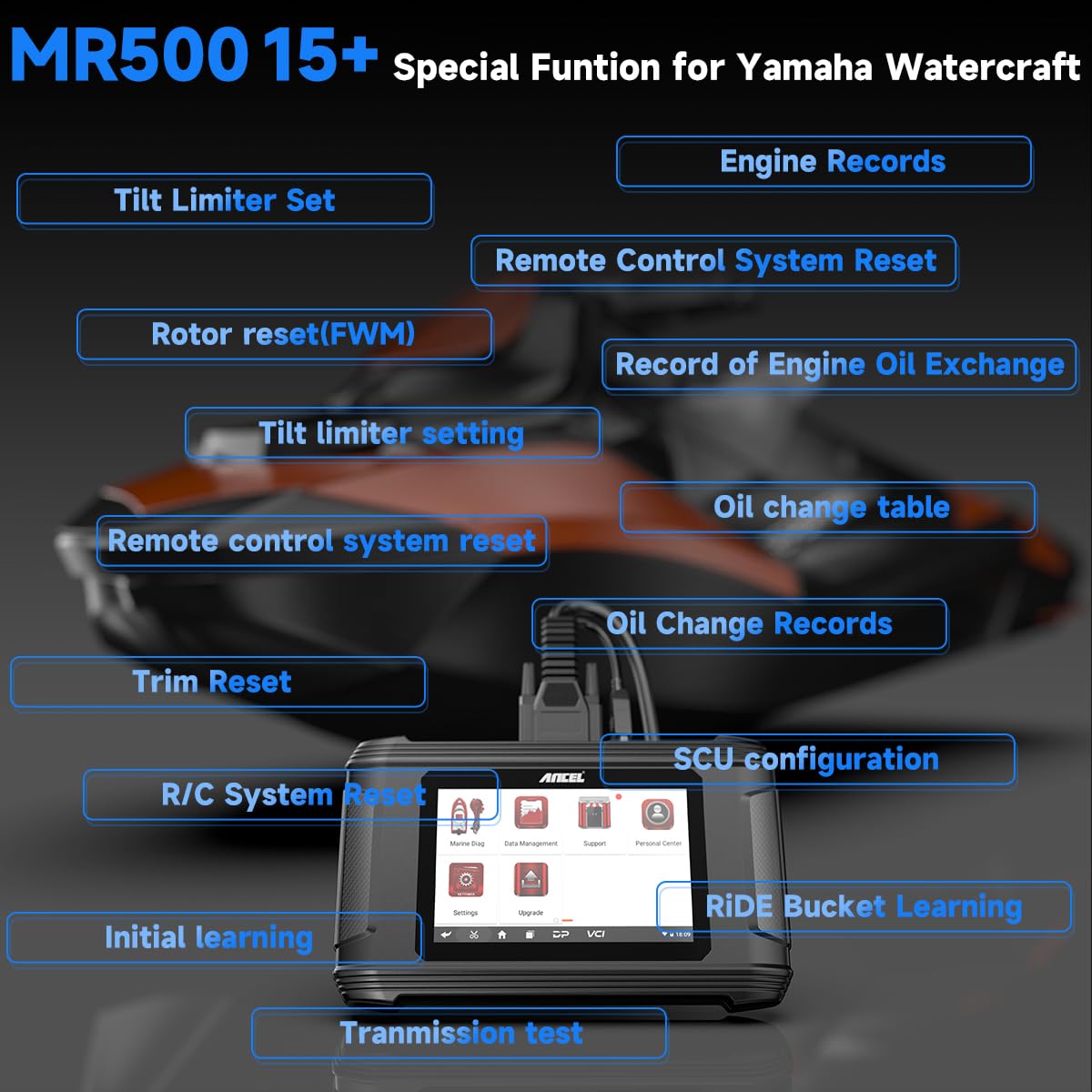 Snapklik.com : MR500 Marine OBD2 Diagnostic Scan Tool For Yamaha - Jet ...