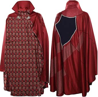 Amazon.com: Red Costume Cape Cloak Cosplay Costume Coat Outfits Adult ...