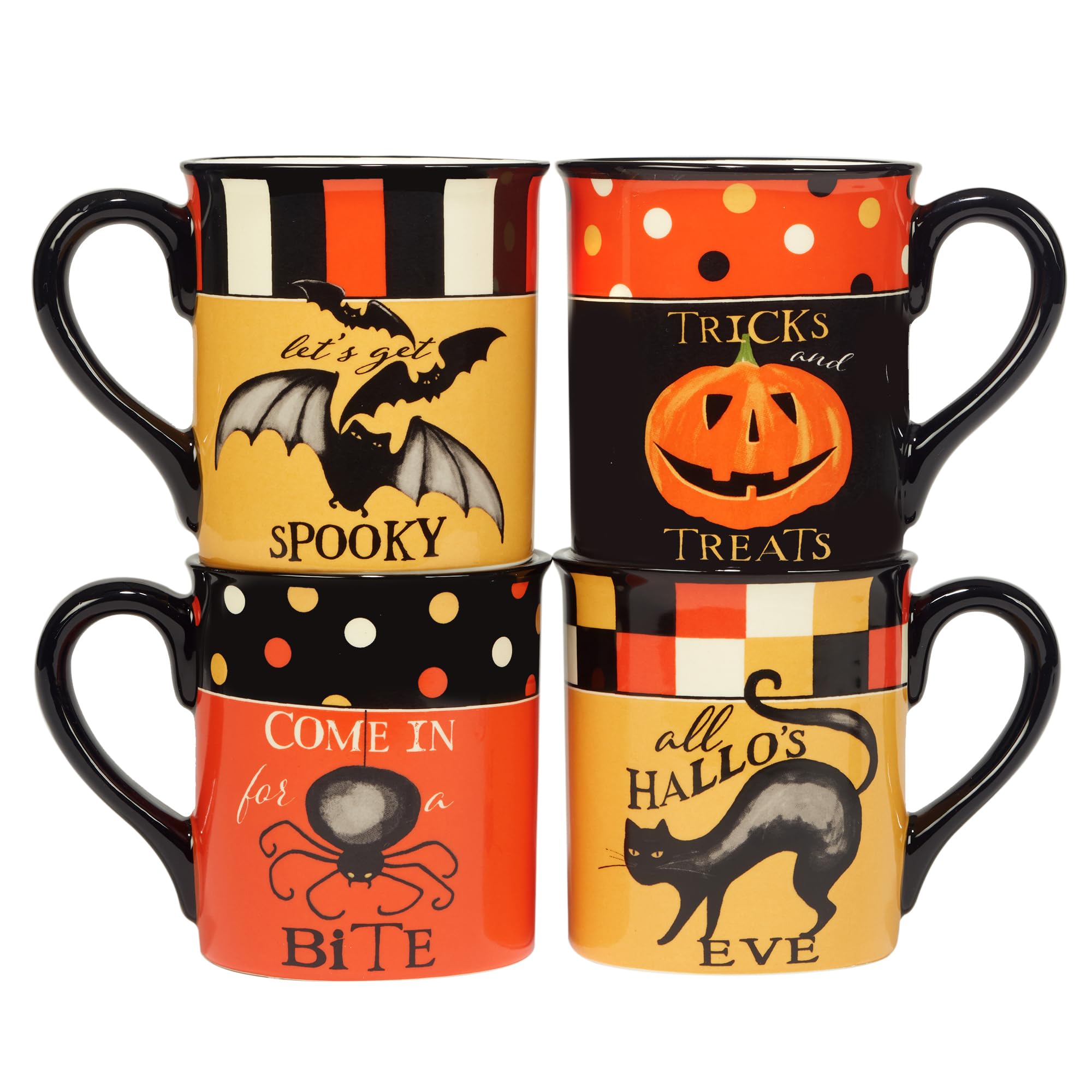 Amazon.com: Certified International Spooky Halloween 18 oz. Mug, Set of ...