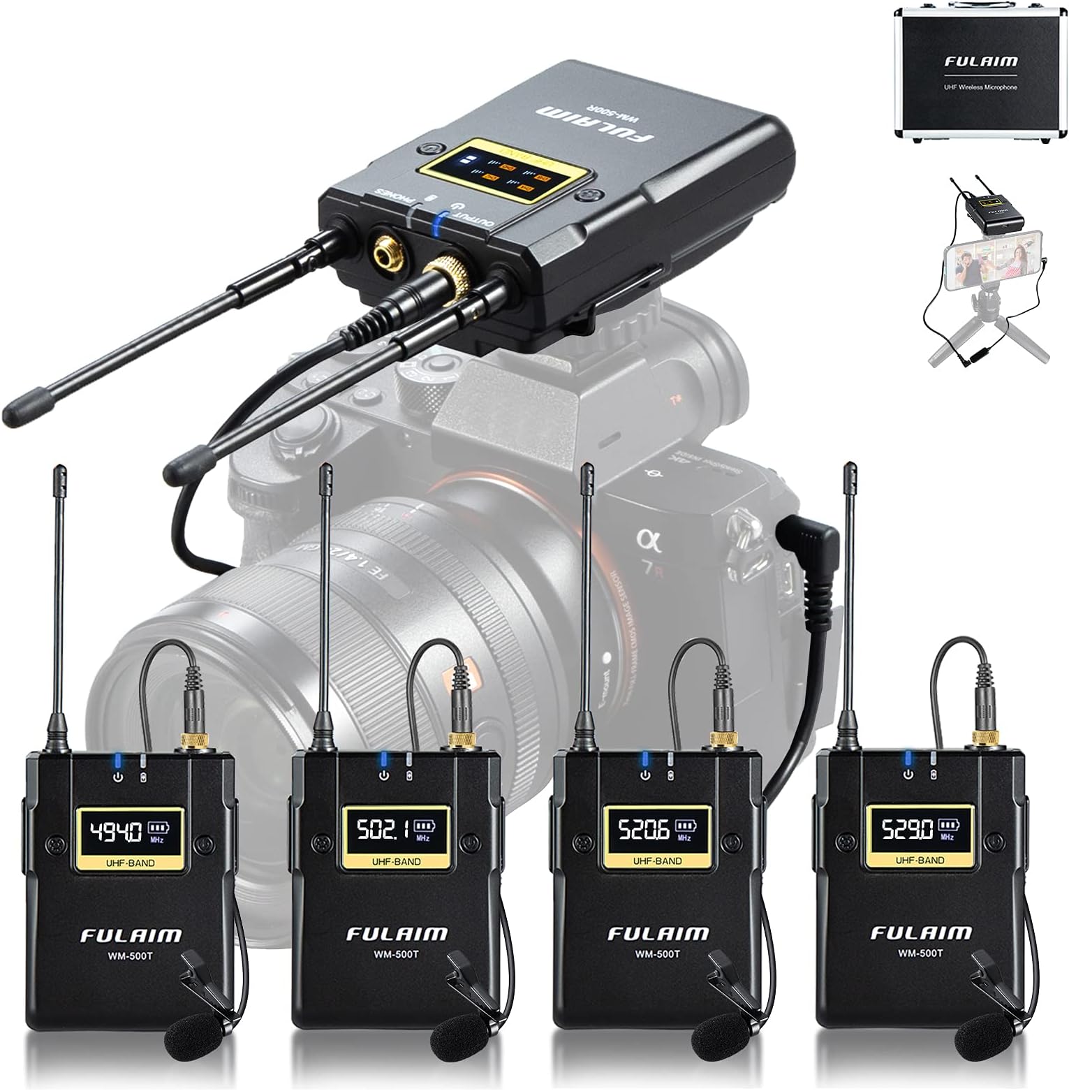 Amazon.com: TONOR UHF Wireless Microphone System with Headset Mic ...