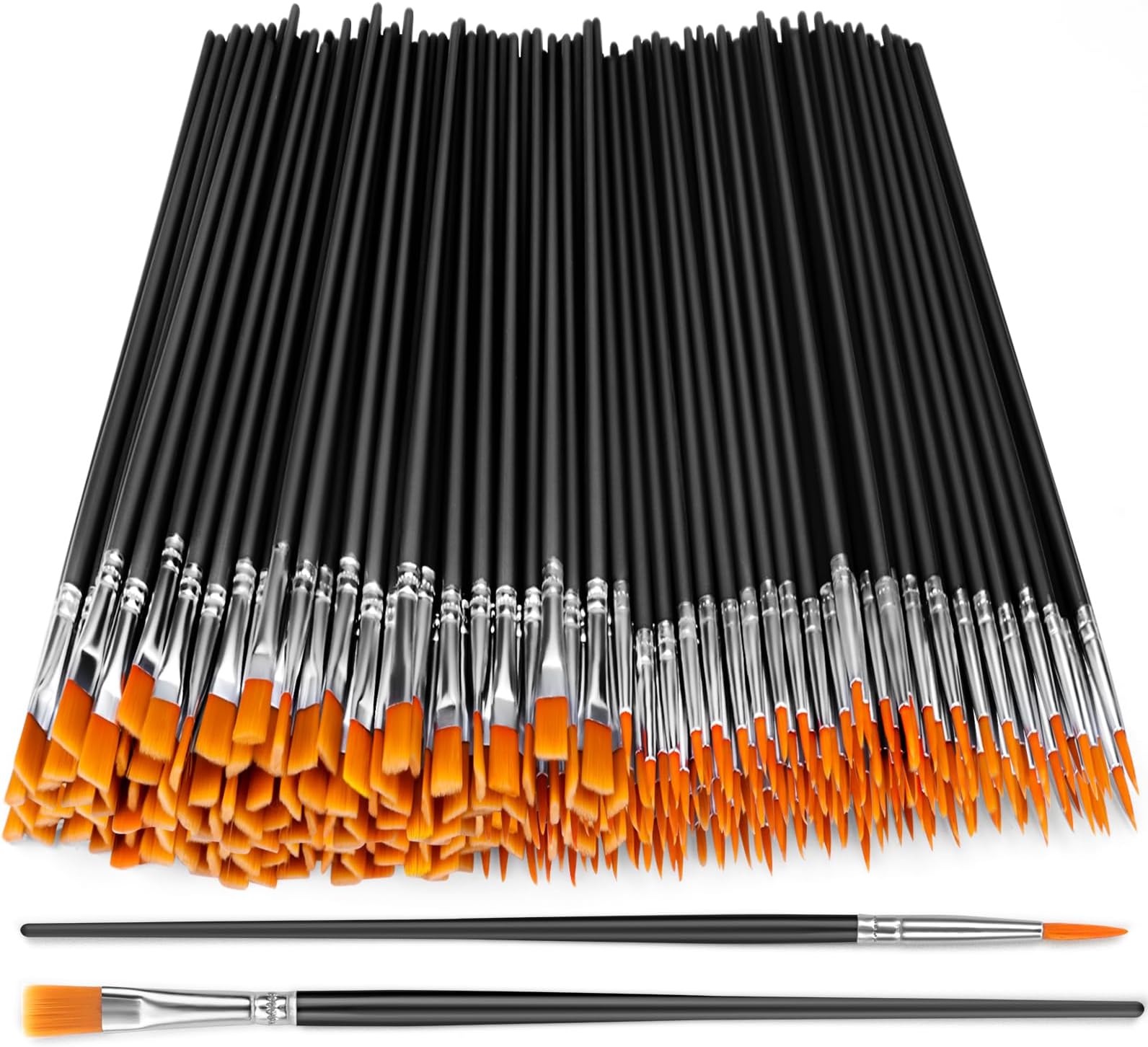 Amazon.com: AROIC Small Paint Brushes Bulk,200 Pcs Nylon Hair Paint ...