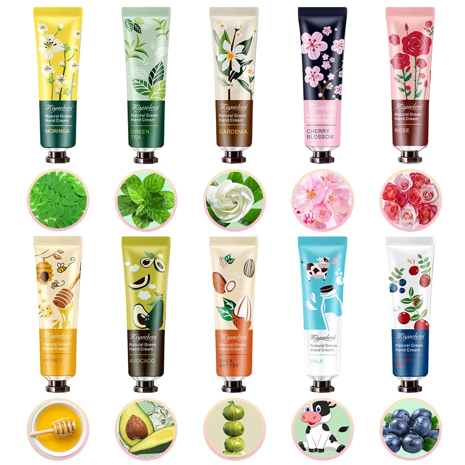 Amazon.com : 10 Pack Natural Plant Fruits Fragrance Moisturizing Hand ...