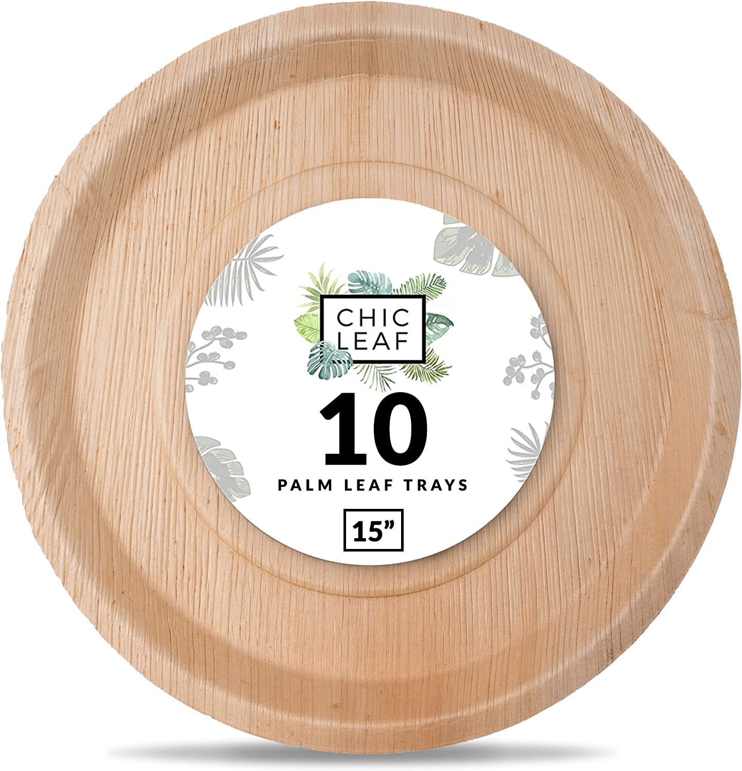 Chic Leaf Palm Leaf Trays Like Disposable Bamboo Serving Trays and ...