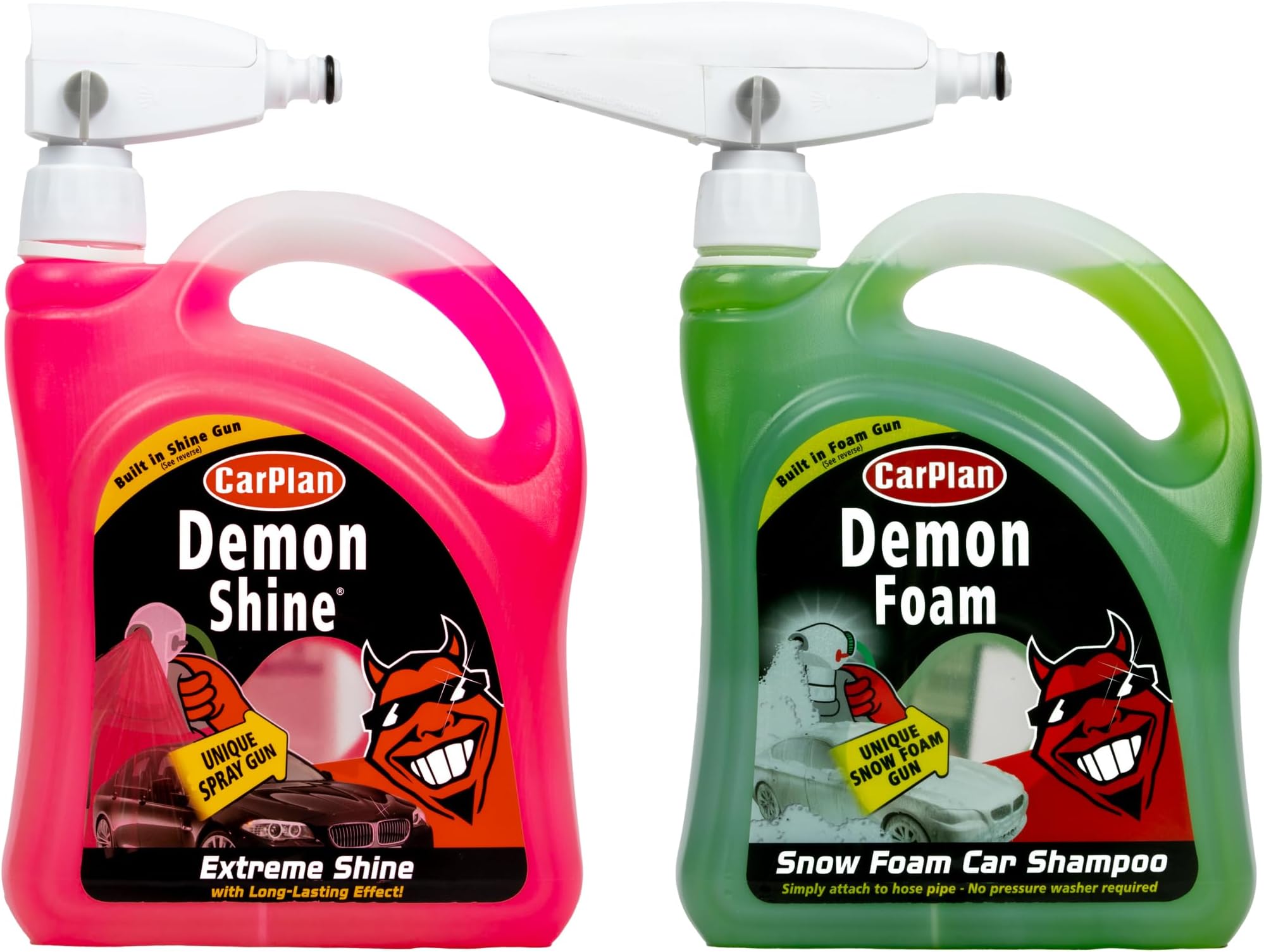 CarPlan Demon Shine Spray On 2 Litre and CarPlan Demon Snow Foam Car ...