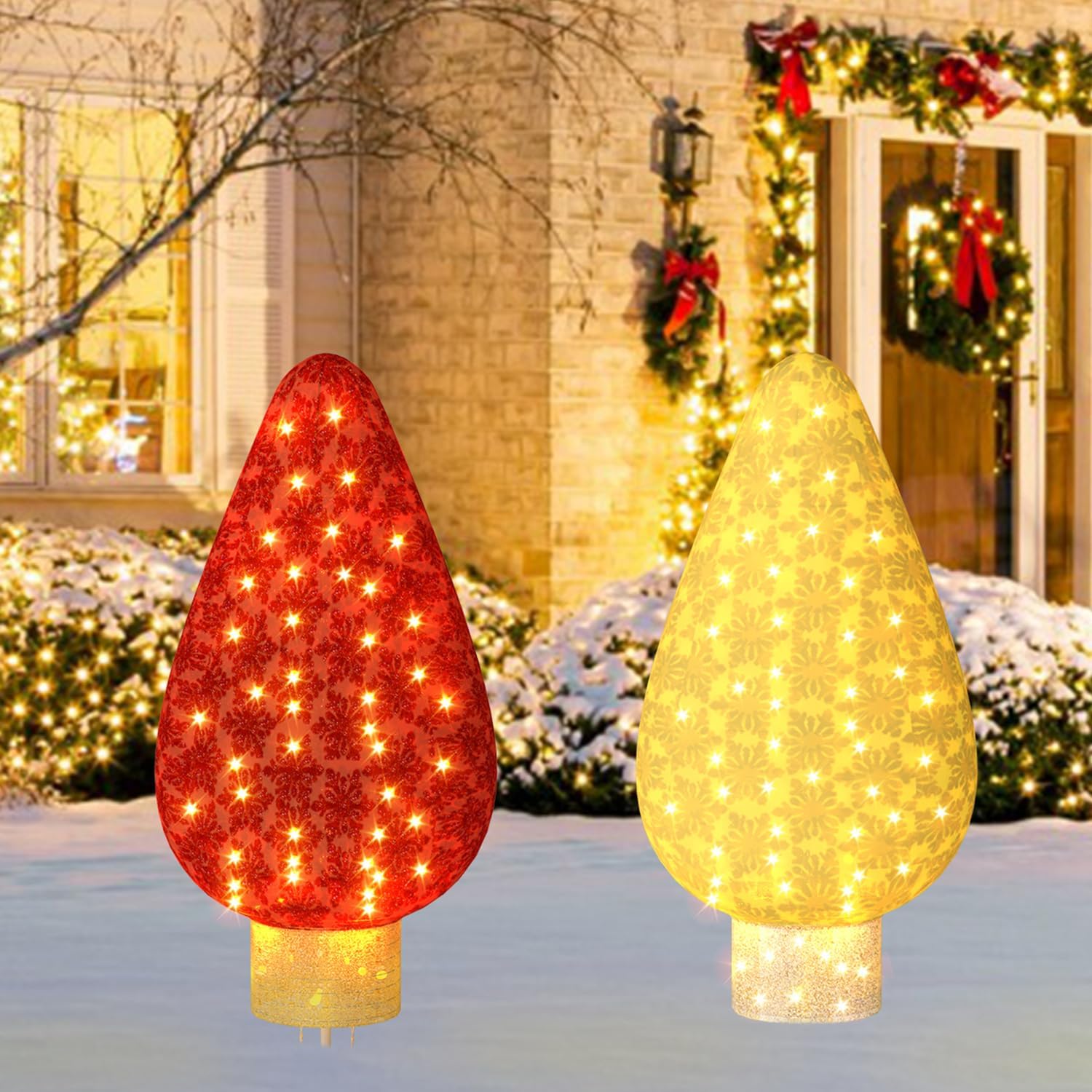 Amazon.com: Lamerge Christmas Lighted Holiday Lamp Displays for Indoor ...