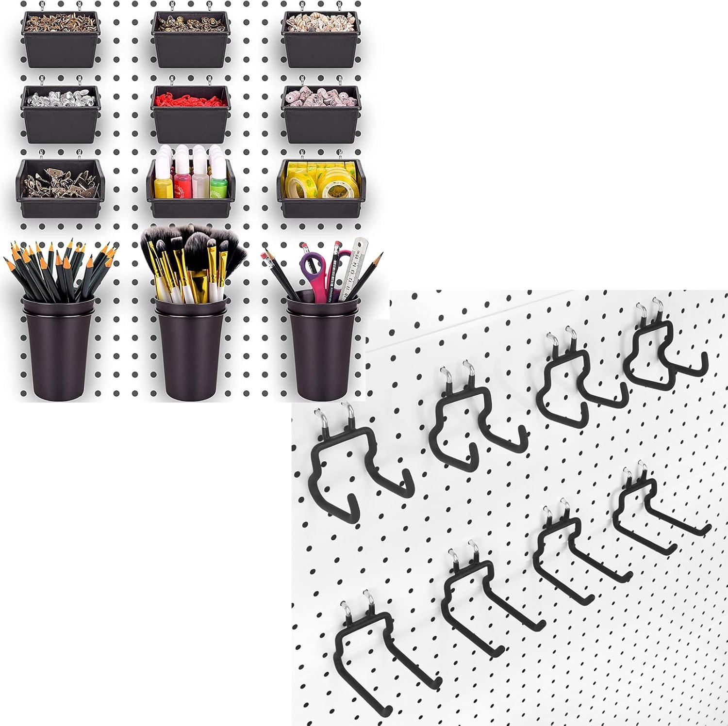 Amazon.com: G.CORE 1/4" Pegboard Accessories Organizer Kit 20 Pieces ...