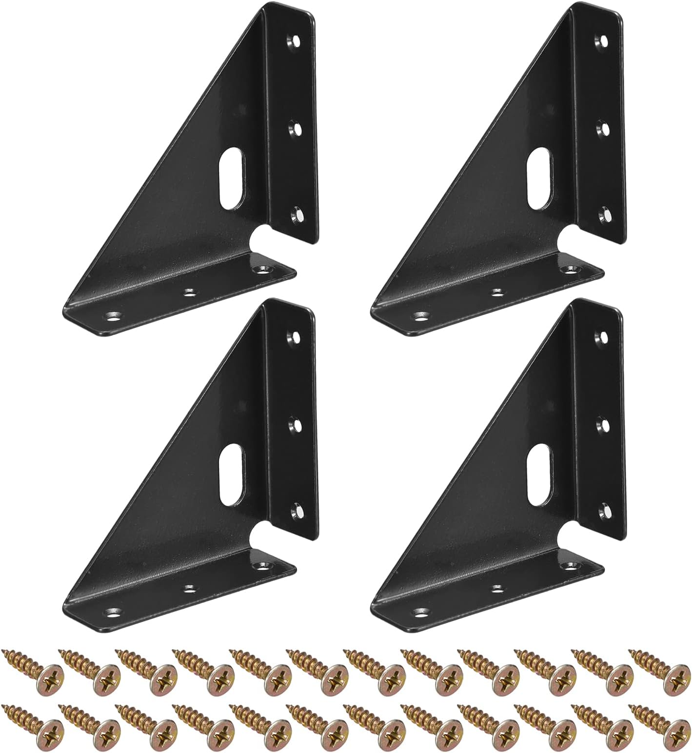 Amazon.com: uxcell 4Pcs Angle Corner Brackets 86mm x 86mm, Cold Rolled ...