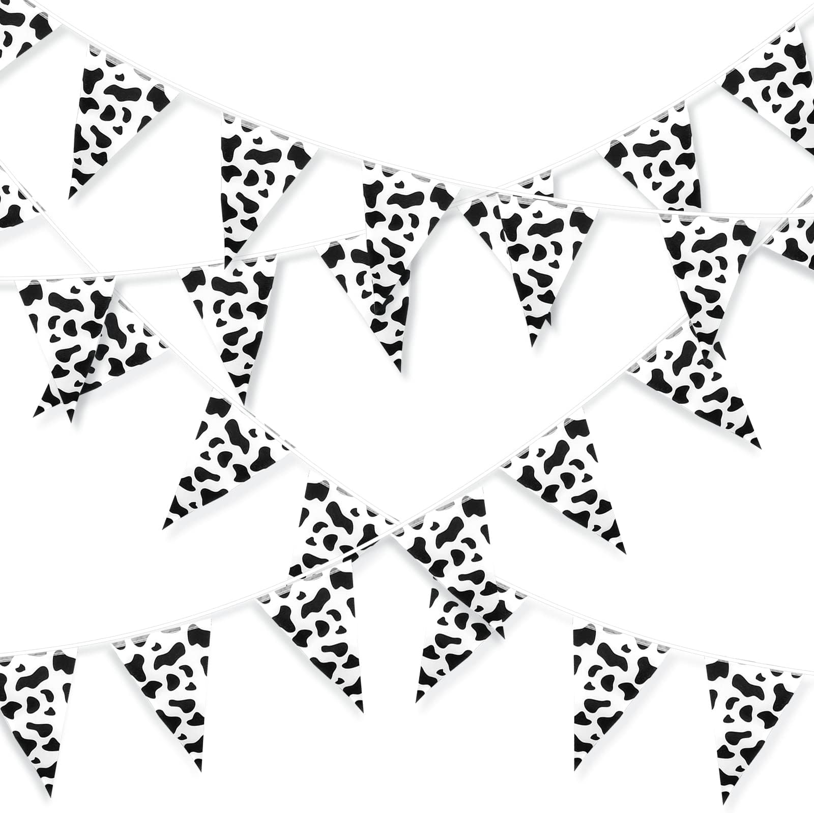 Amazon.com : 78.7 ft Cow Print Pennant Banners Cow Print Bunting Banner ...