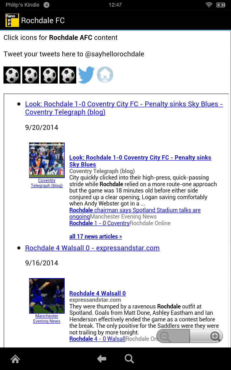 Rochdale FC 100% Unofficial FansApp Ad Free - App on Amazon Appstore