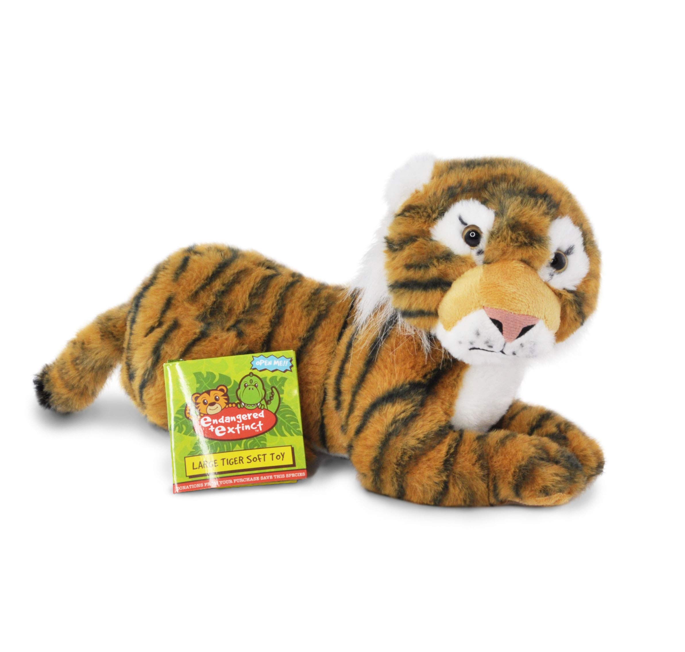 Endangered And Extinct Ene Tiger Soft Plush Toy With Educational ...