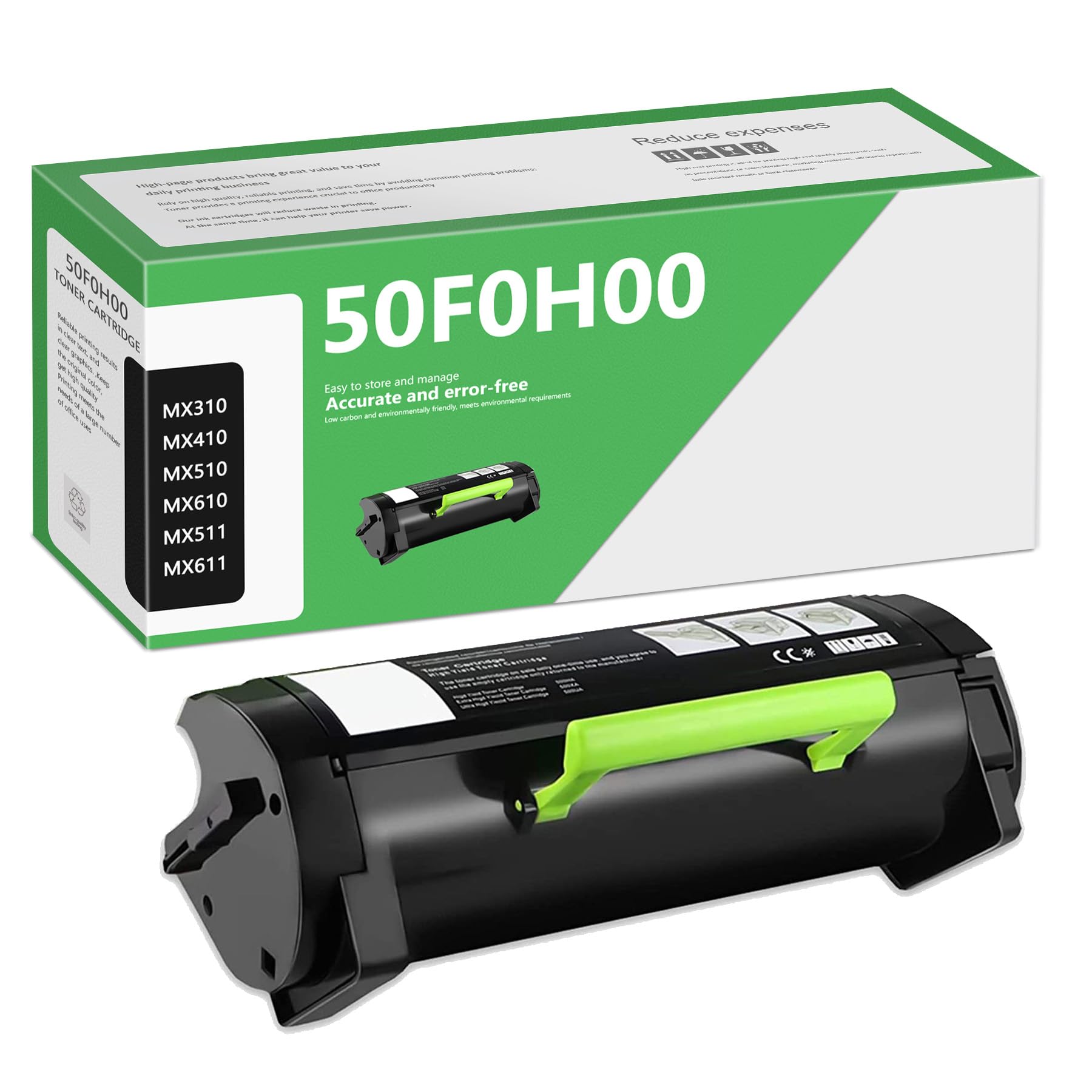 Amazon.com: 50F0H00 High-yield Black Toner Cartridge 1 Pack ...