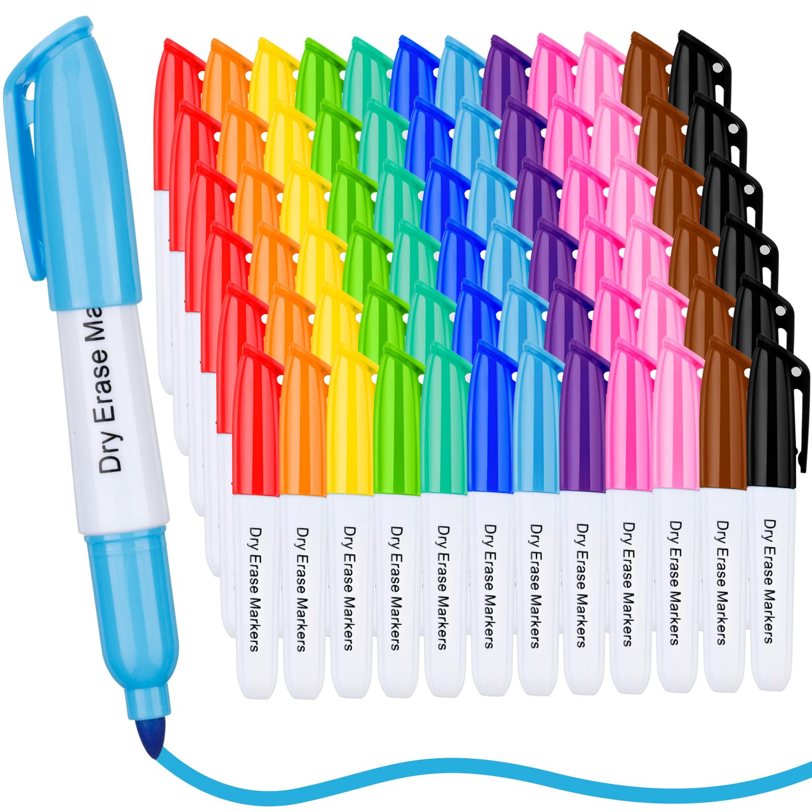 Amazon.com : PerKoop 72 Pcs Mini Dry Erase Markers Fine Tip 3.5 Inch ...