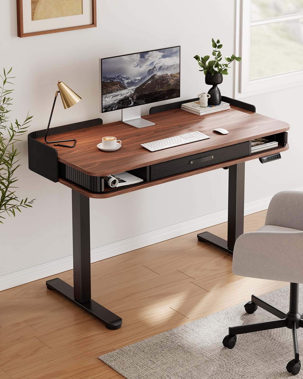 Snapklik.com : Marsail Standing Desk, Whole-Piece Desktop Computer Desk ...