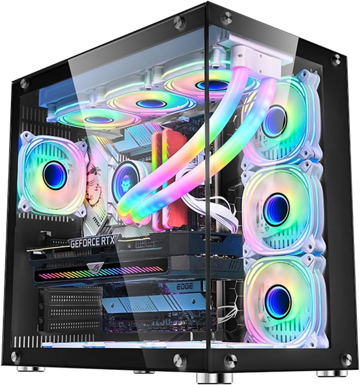 Okinos Aqua 93, Tempered Glass Top & Front & Side Panel, Pre-Installed ...