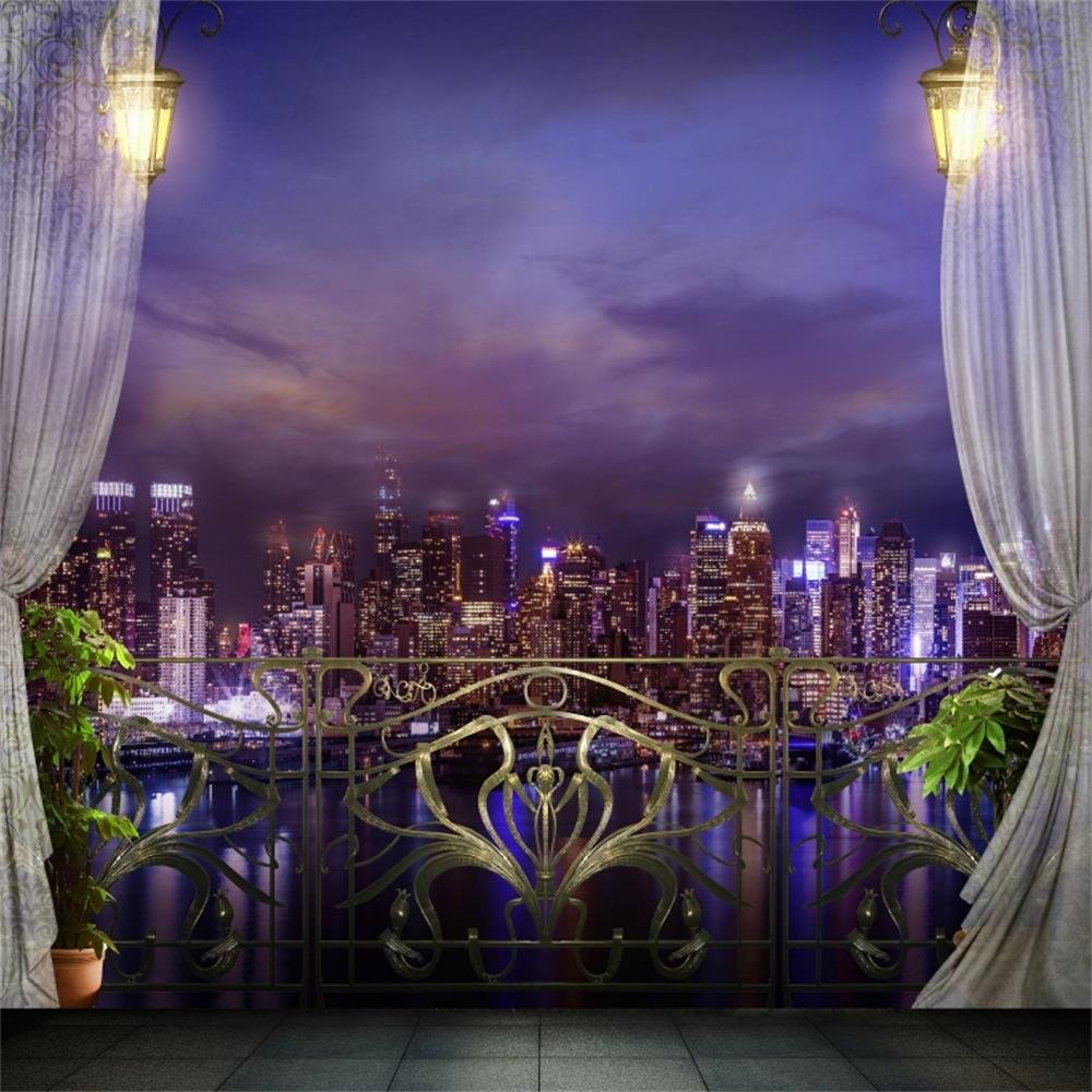 Amazon.com : AOFOTO 10x10ft Romantic City Nightscape Photography ...