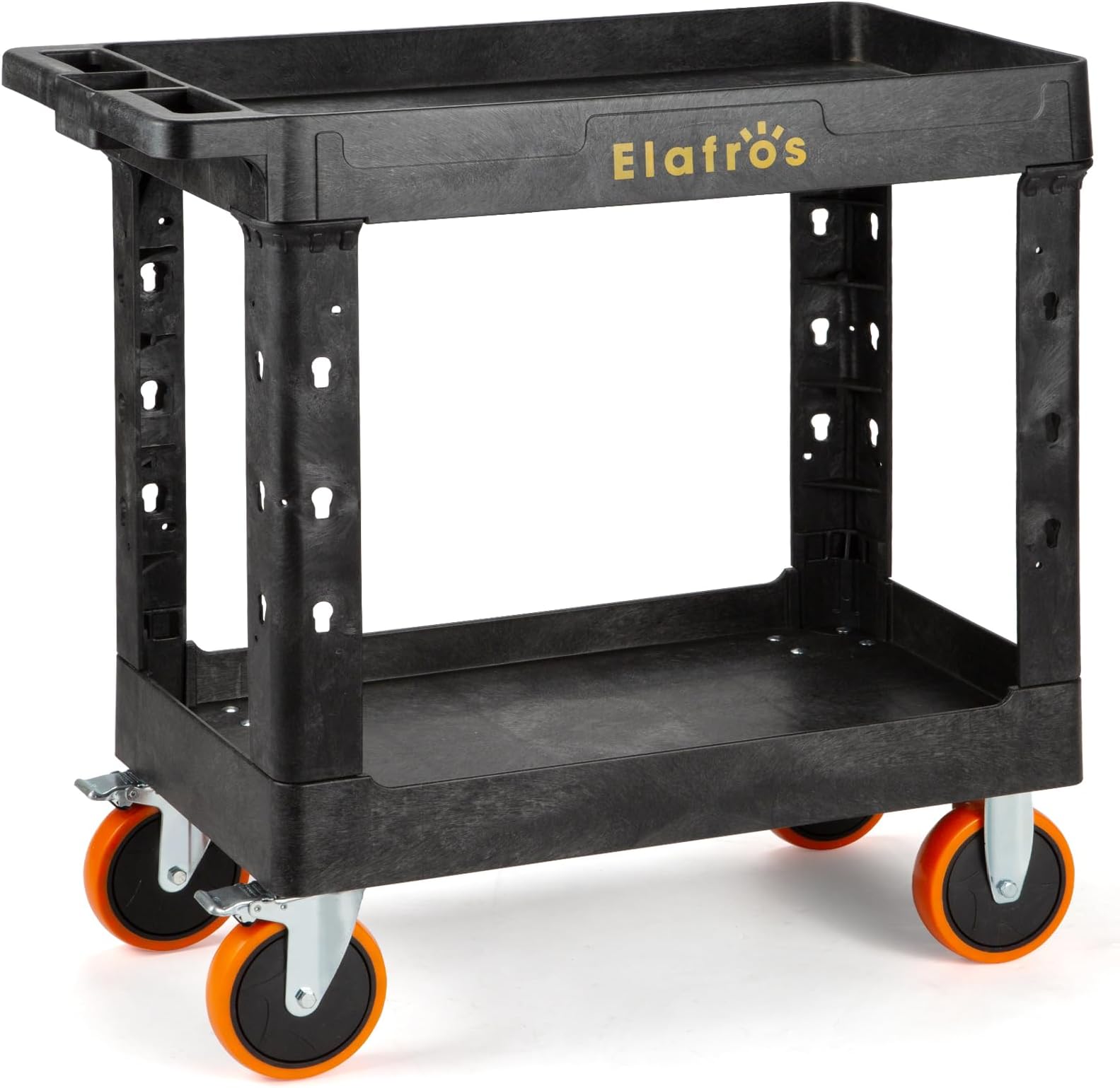 Amazon.com: ELAFROS Heavy Duty Plastic Utility Cart 34 x 17 Inch - Work ...
