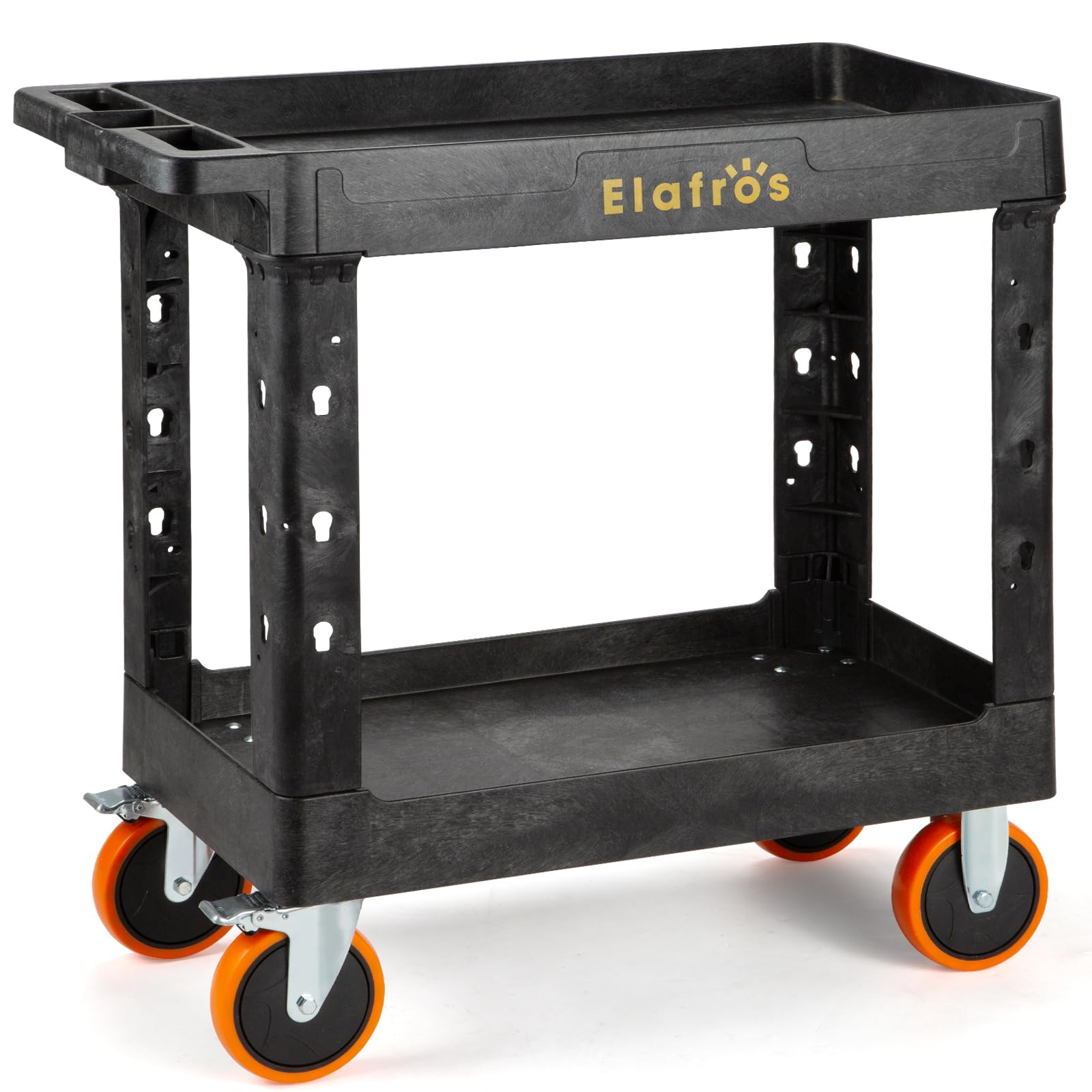 Amazon.com: ELAFROS Heavy Duty Plastic Utility Cart 34 x 17 Inch - Work ...