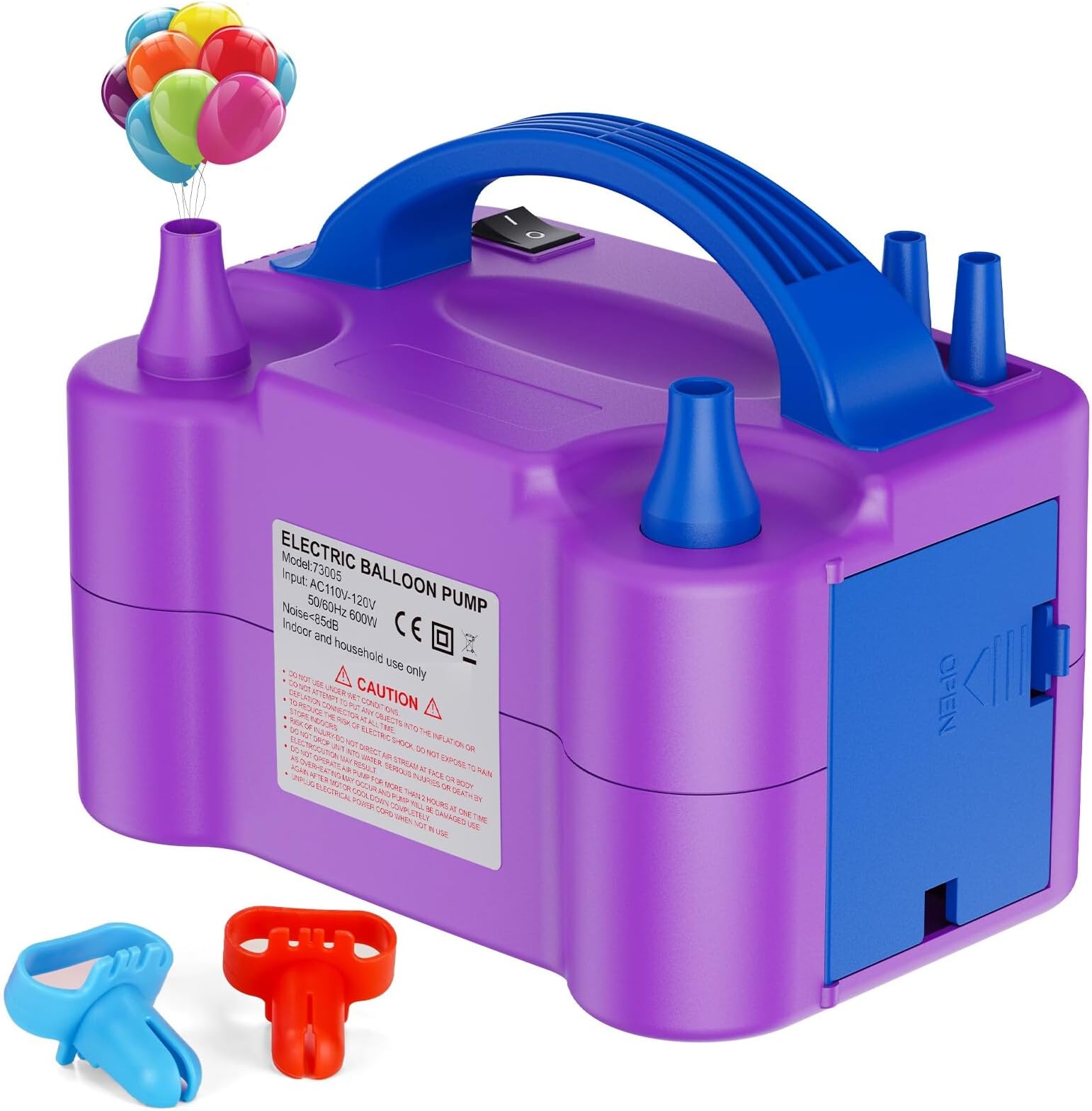 Electric Air Balloon Pump, Portable Dual Nozzle Electric Balloon ...