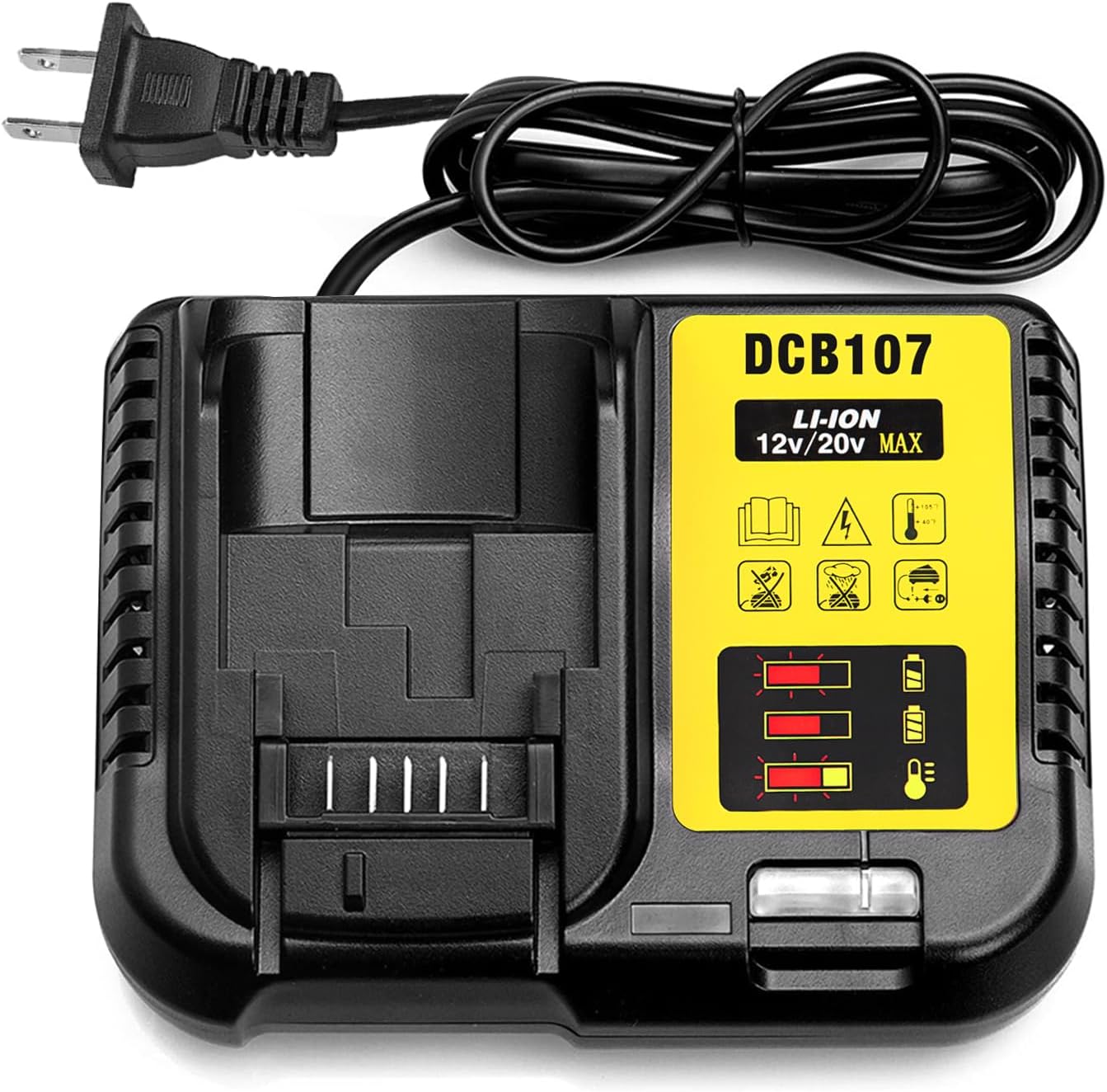 Amazon.com: DCB107 Battery Charger Station for Dewalt Battery ...