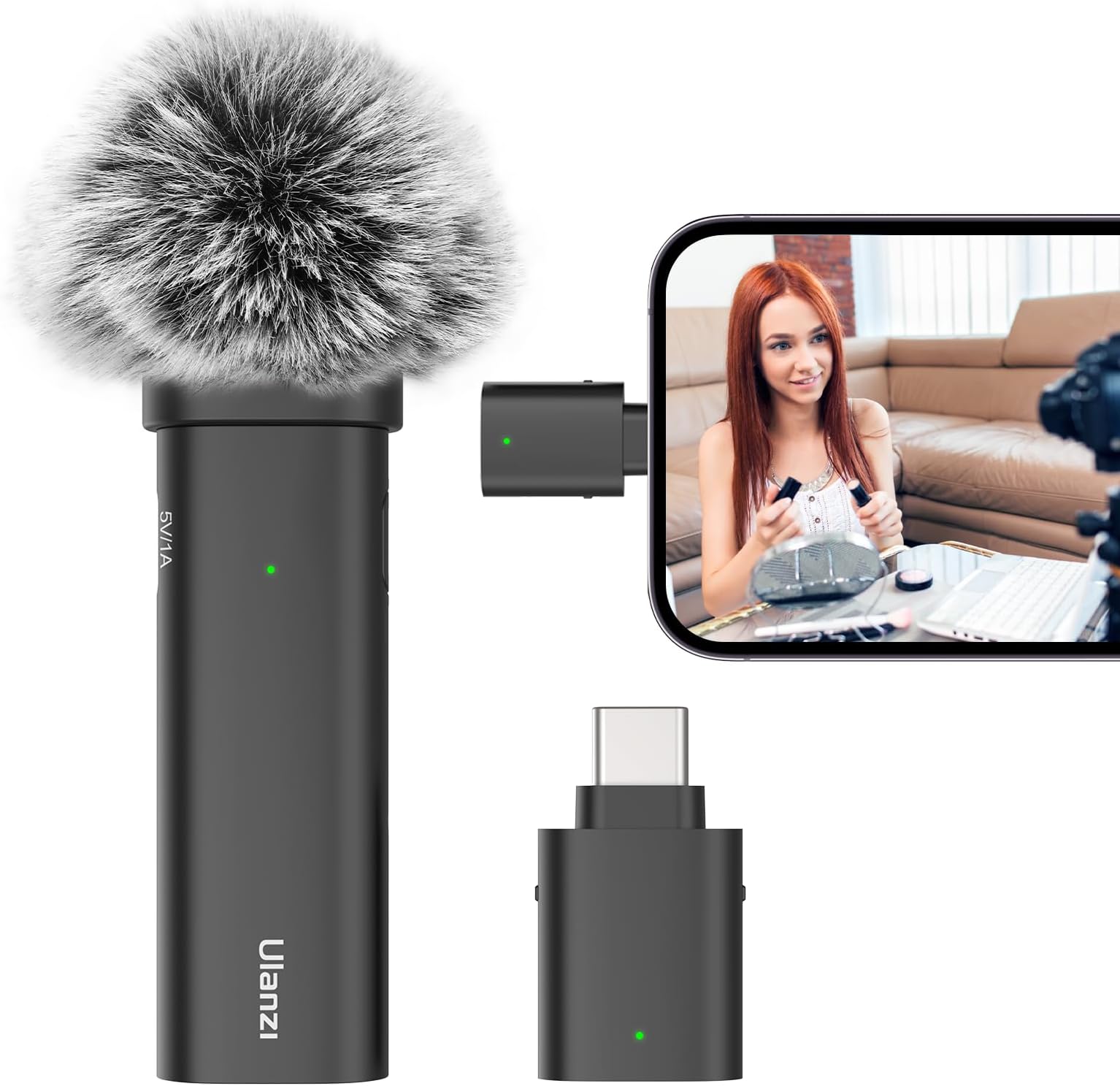 Amazon.com: ULANZI Wireless Lavalier Microphone for Smartphones, Plug ...