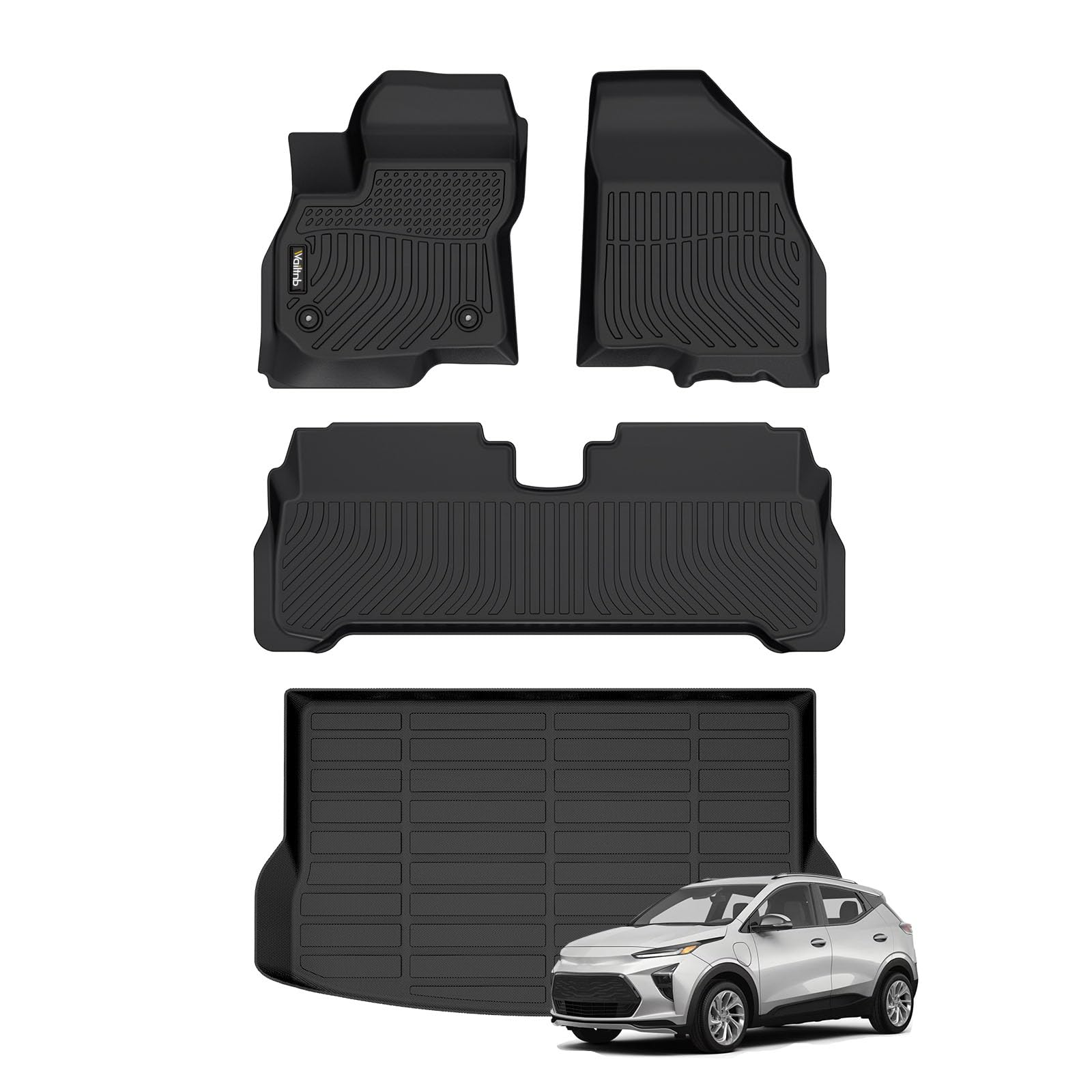 All-Weather Car Floor Mats & Cargo Liner Set Custom for Chevrolet Bolt ...