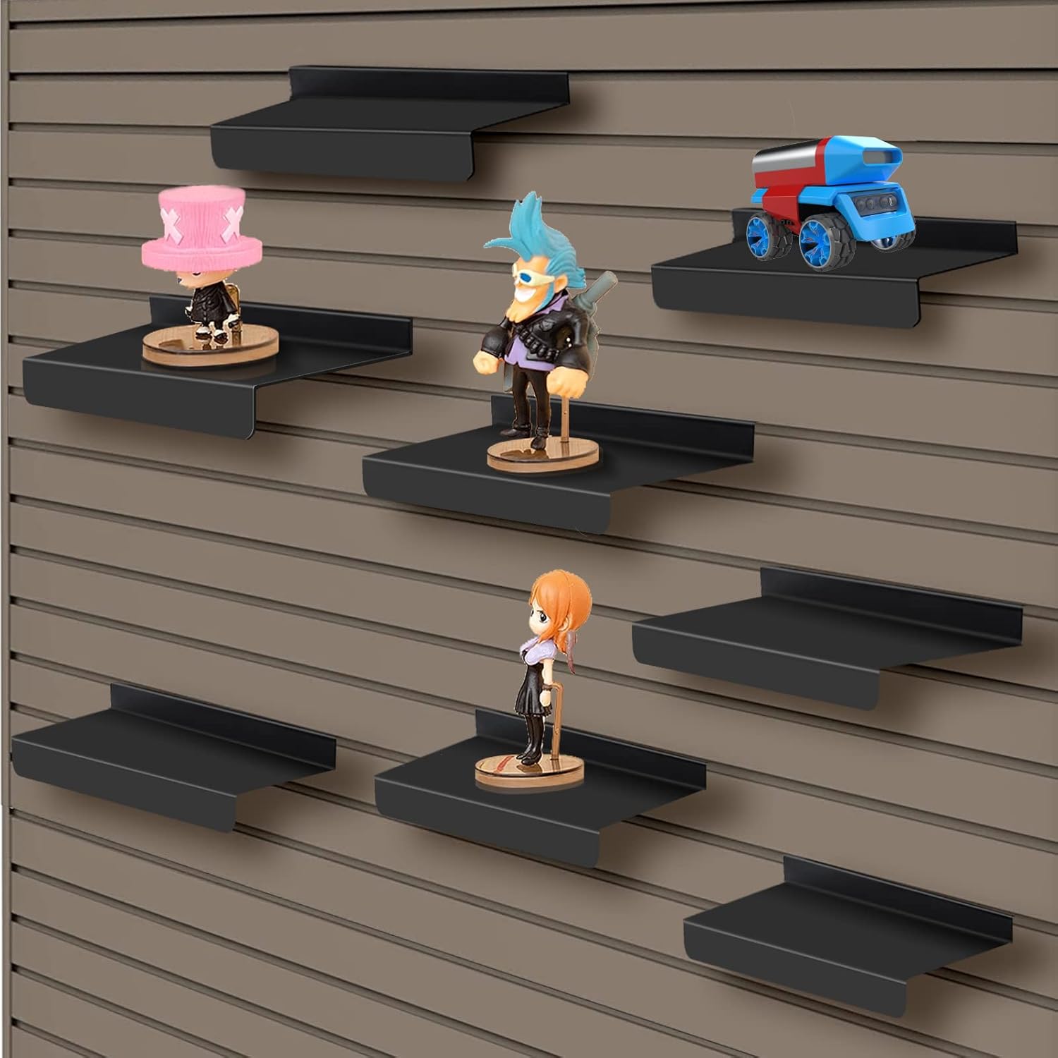 Amazon.com: SNOGSWOG 10X4.3 Inch Slatwall Shelves Set of 8, Metal Slat ...