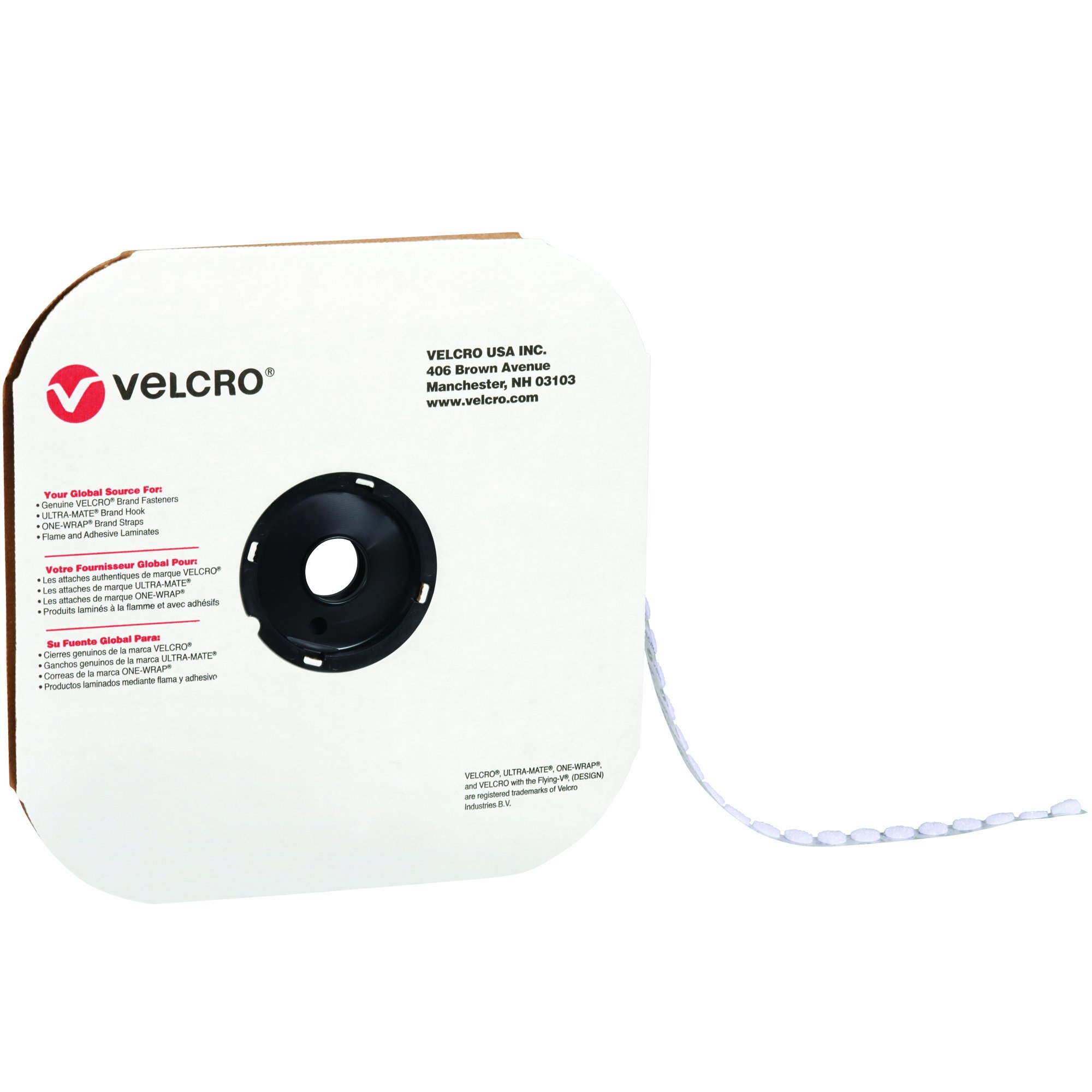 VELCRO 5/8" Tape Dots, White - Heavy Duty Industrial Strength Self ...