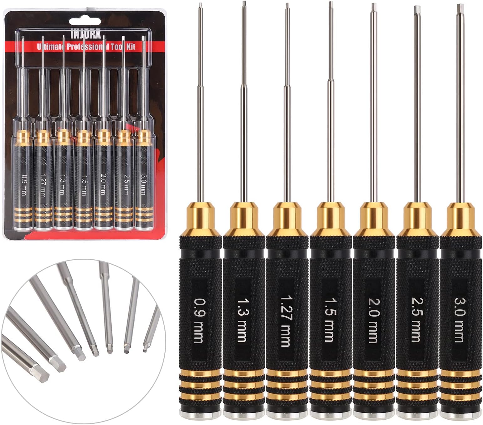 Amazon.com: HobbyPark 4pcs Hex Screw Driver Set 1.5mm 2.0mm 2.5mm 3.0mm ...