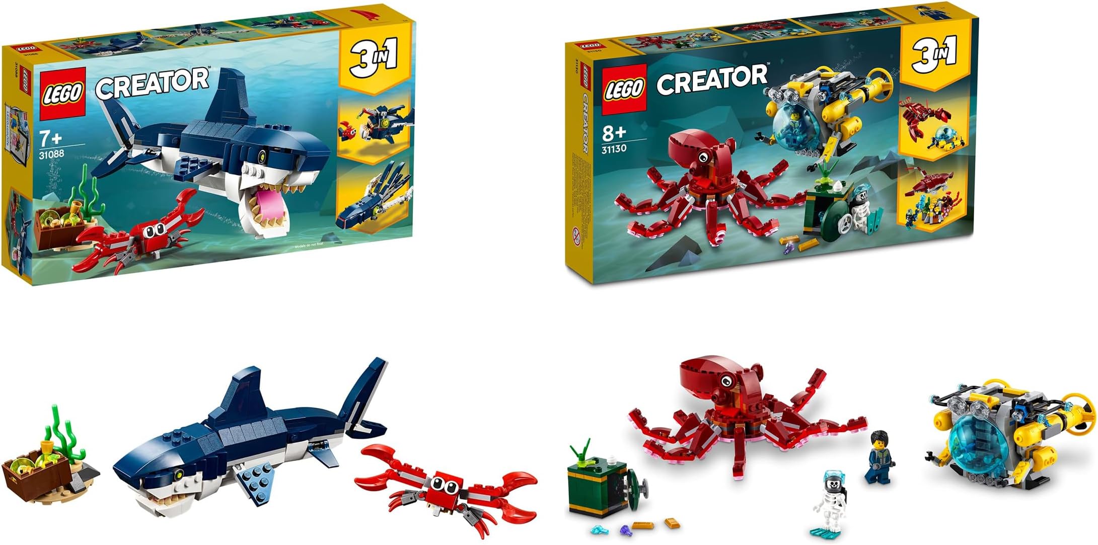 LEGO Creator 3in1 Sunken Treasure Mission 31130 Building Kit (522 ...