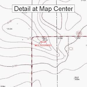 Amazon.com : USGS Topographic Quadrangle Map - Acuff, Texas (Folded ...
