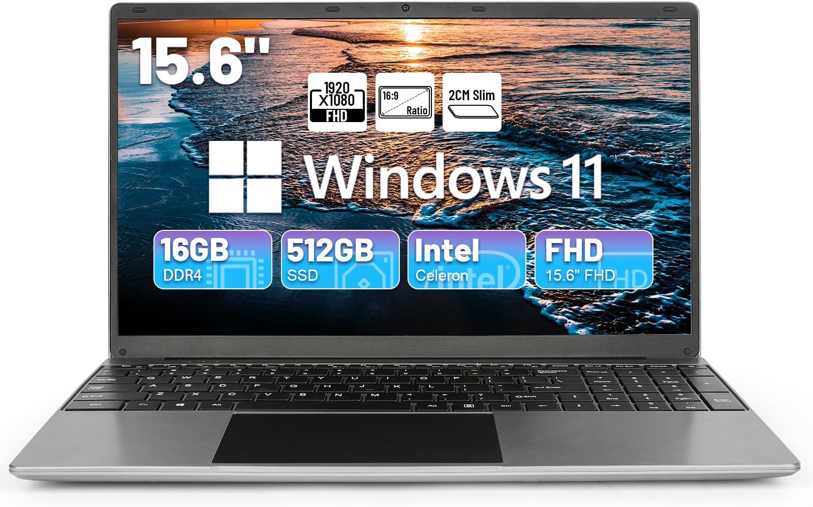 Amazon.com: ANMESC Laptop Computer, Business/Student Laptop 15.6 inch ...