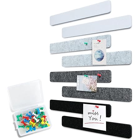 Amazon.com : Felt Pin Board Bar Strips Bulletin Board Tiles for Wall ...