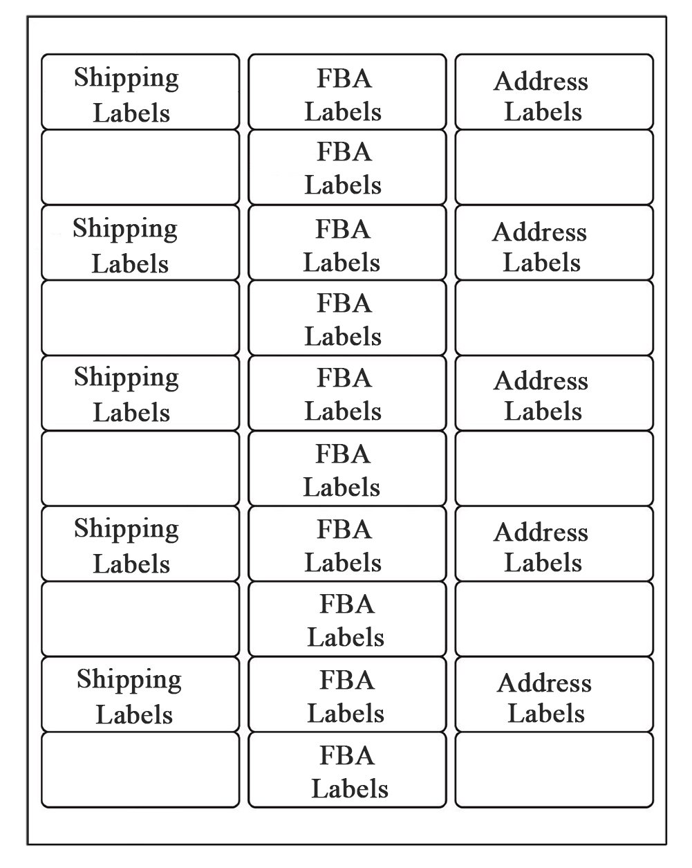 Amazon.com : SJPACK 30-up Address Labels 1" x 2-5/8" Mailing Labels ...