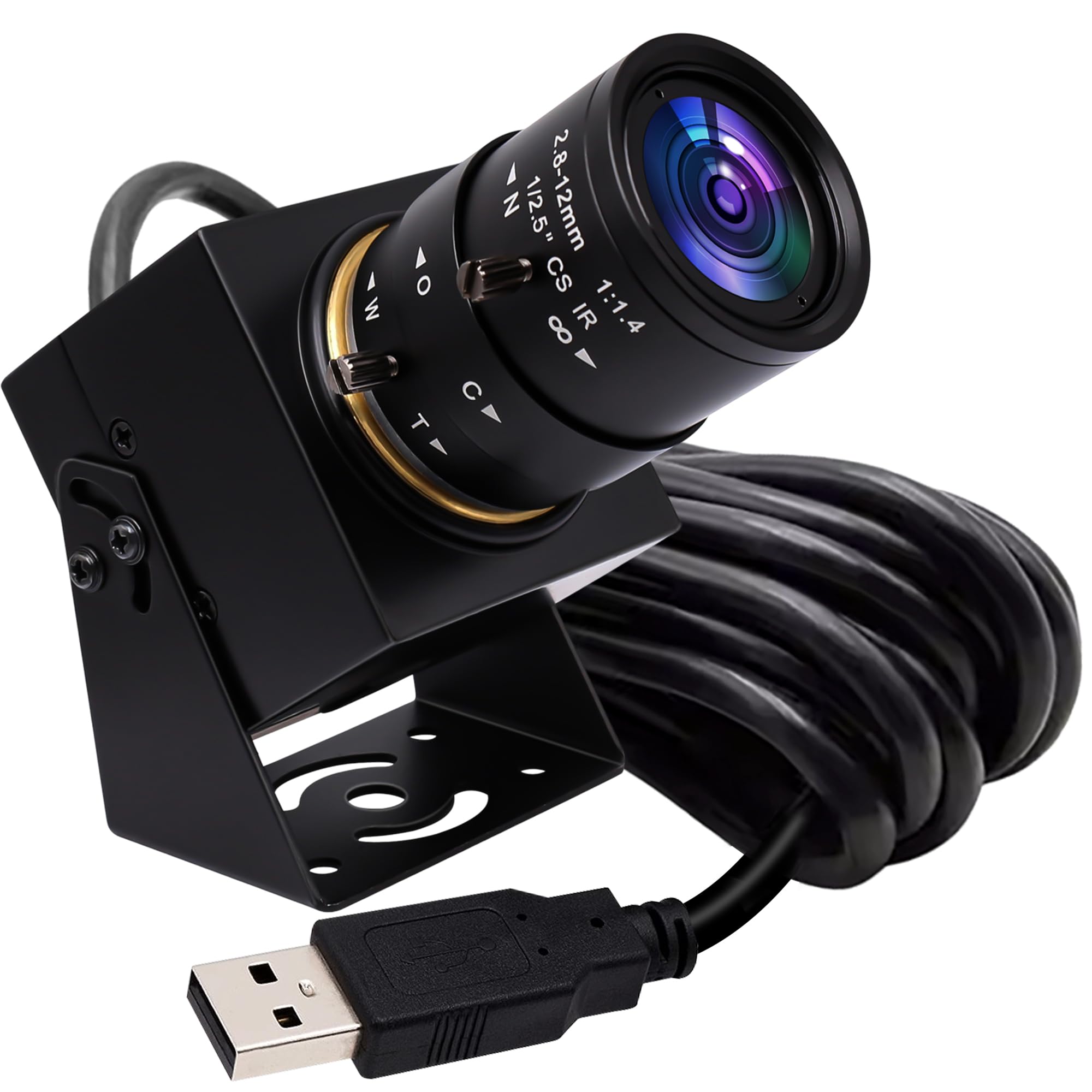 Amazon.com: ELP 4K USB Camera with Microphone Manual Zoom Webcam 2.8 ...