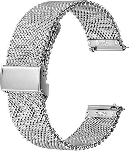 Amazon.com: BISONSTRAP Metal Mesh Watch Band for Women and Men, 316L ...