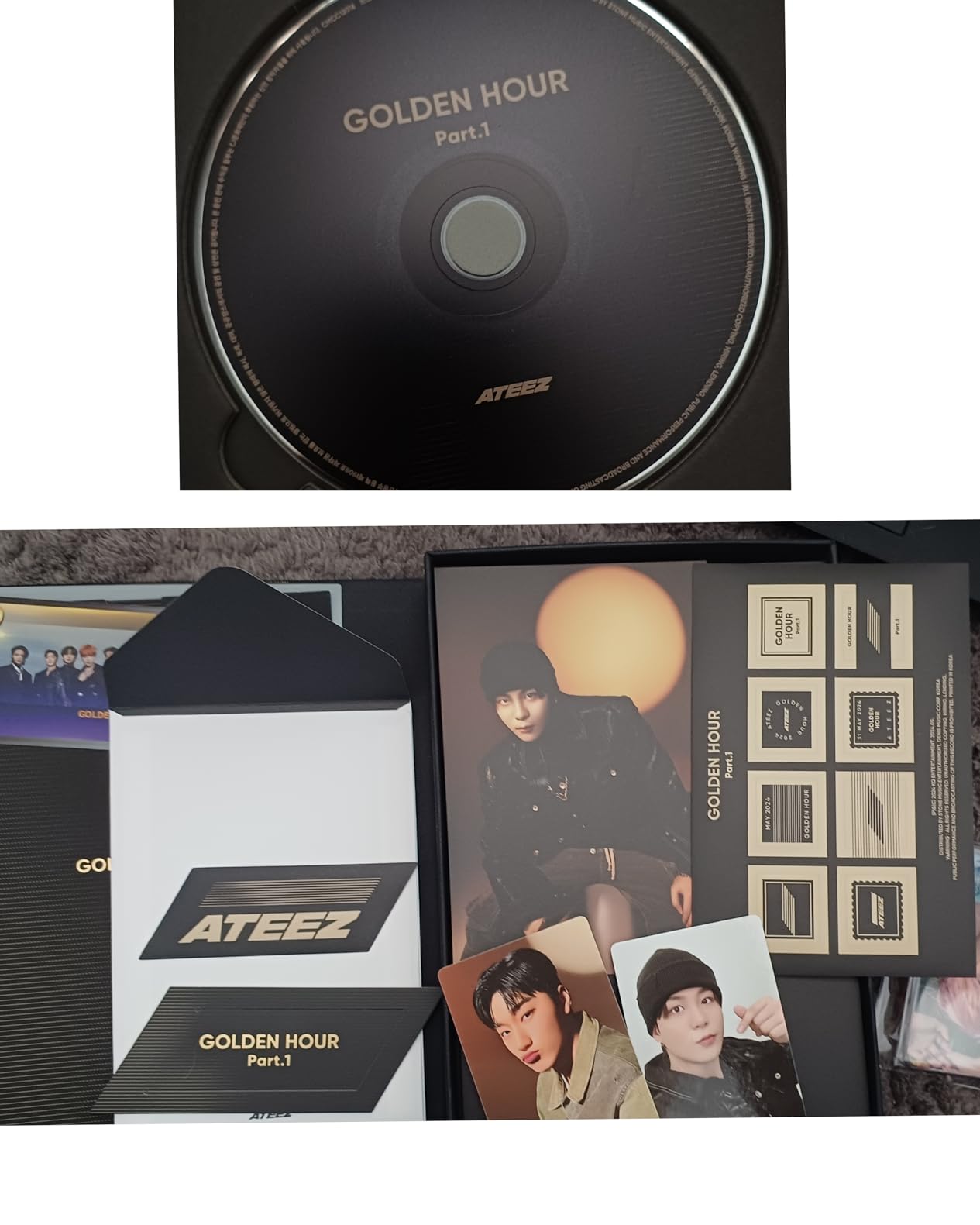 ATEEZ - [GOLDEN HOUR : Part.1] (GOLDEN HOUR Ver.) Invitation + Photo ...