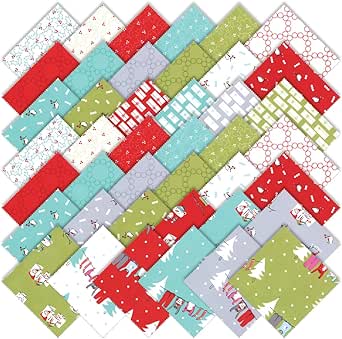 Amazon.com: Moda Cherry Christmas Charm Pack 5" Quilt Squares