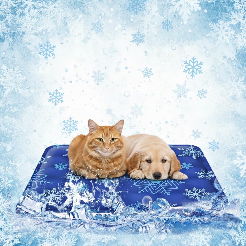 Pet Cooling Mat Water Injection for Dogs & Cats – Durable PVC Ice Cool ...