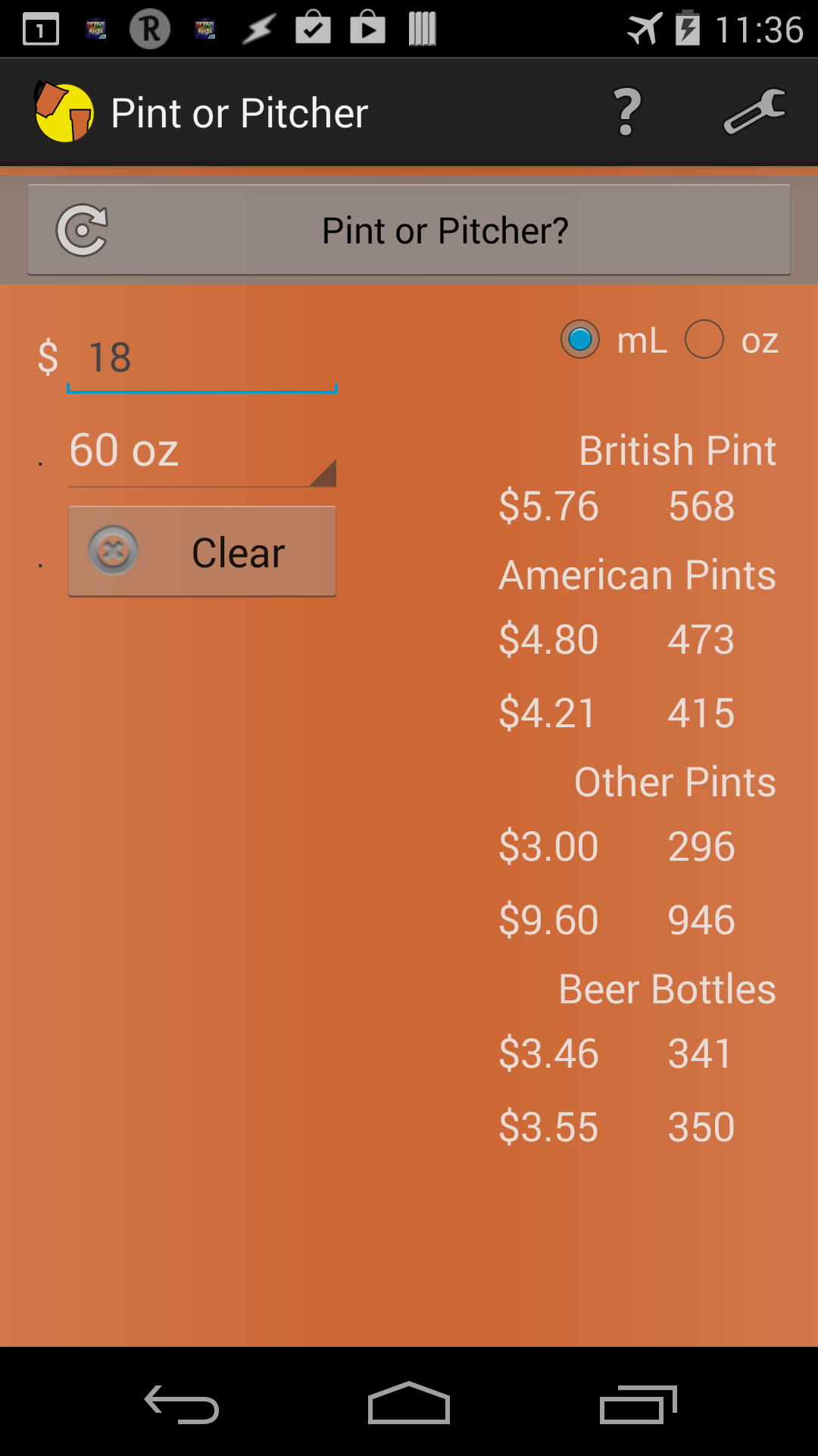 Pint or Pitcher - App on Amazon Appstore
