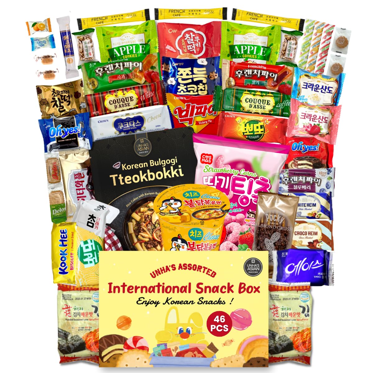 Buy Korean Snack Box Variety Pack - 46 Count Snacks Individual Wrapped ...