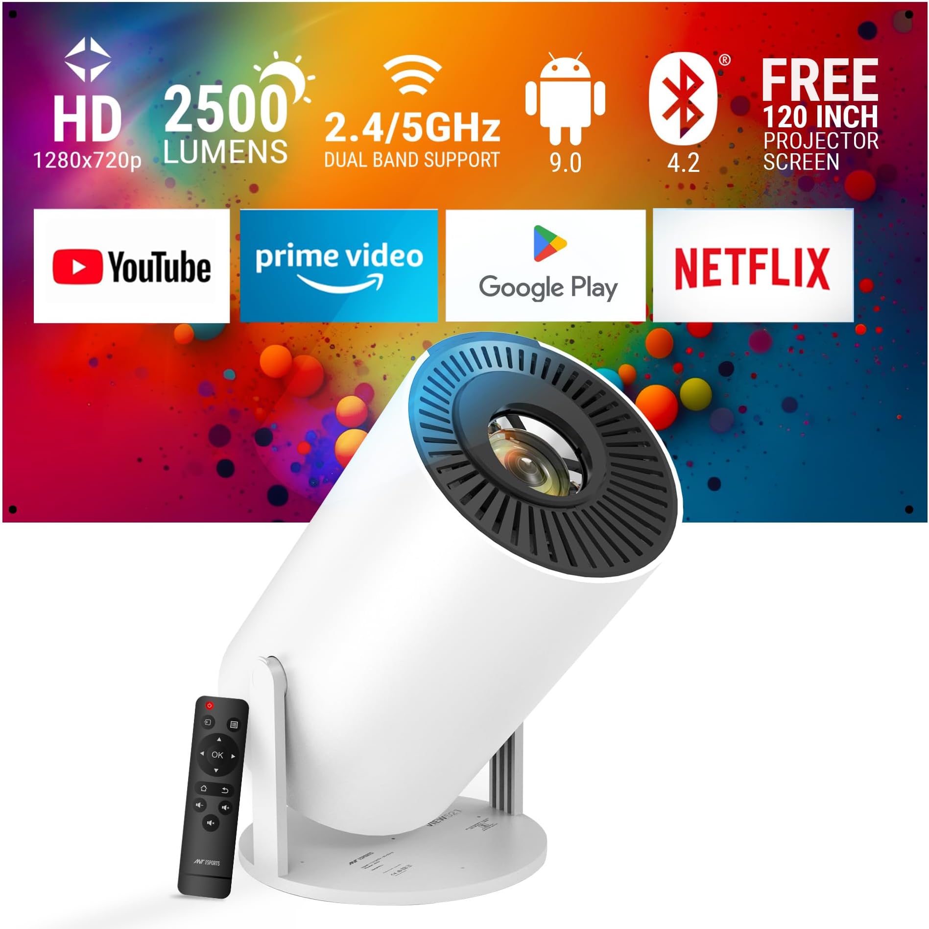 ViewSonic M1 Pro (1280x720) Resolution LED Projector, 150" Maximum ...