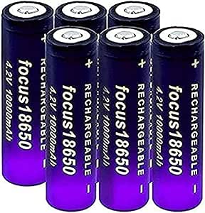 Rechar 4.2V 10000mAh at The Top of The Button 6 Pieces : Amazon.ca ...