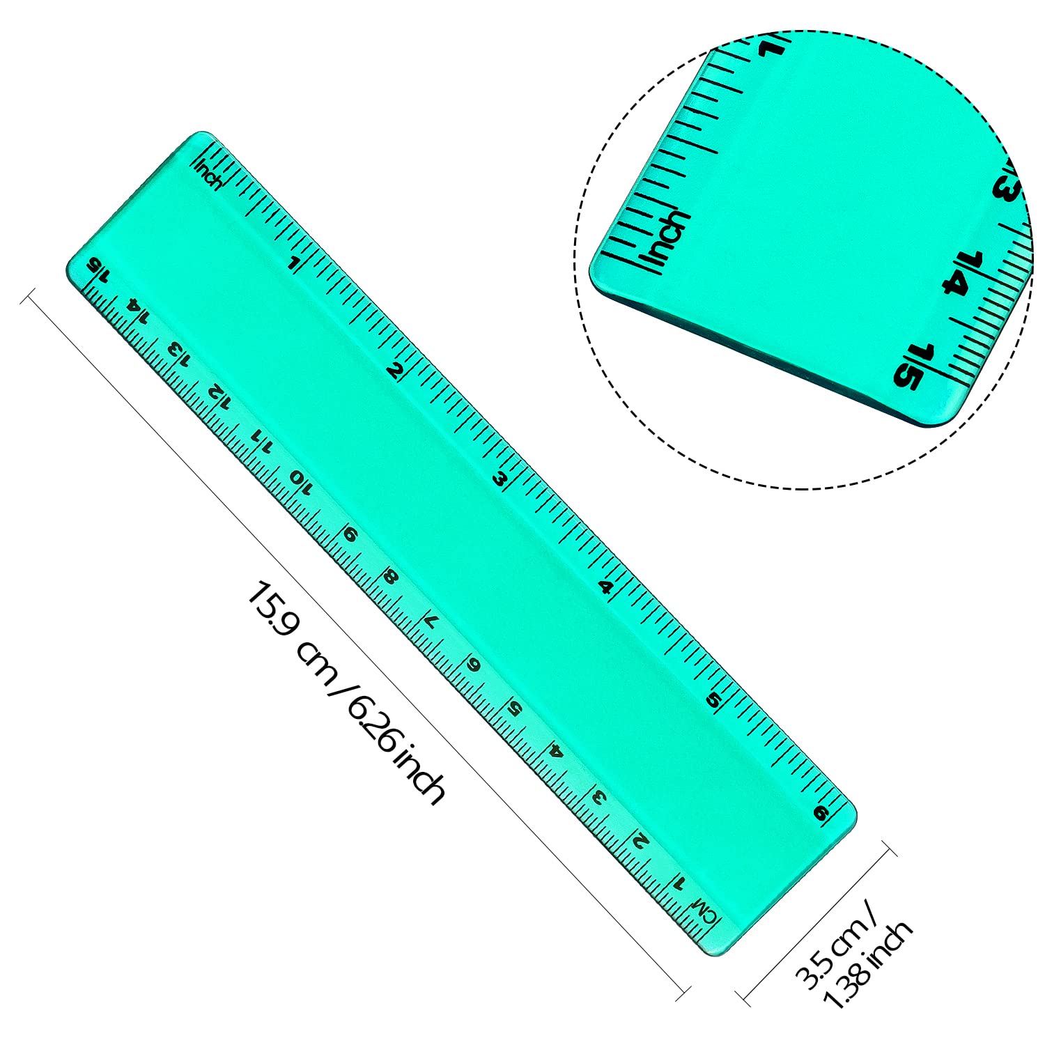 Snapklik.com : ZZTX Color Plastic Straight Ruler Assorted Color ...