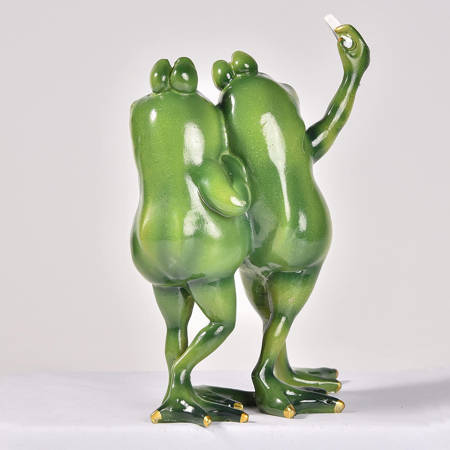 Sungmor Creative Frog Figurines Collectibles Frog Statues, Miniature ...