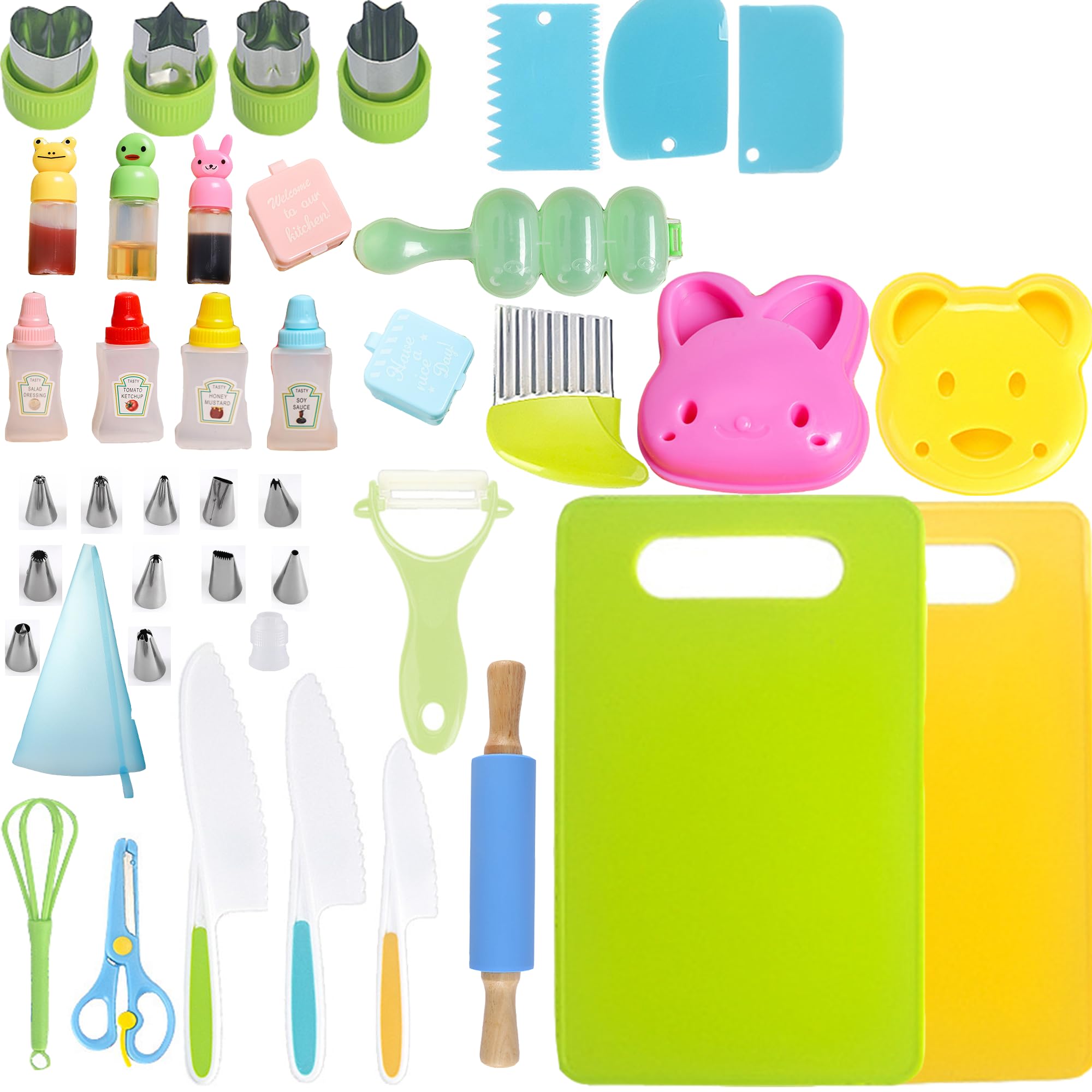 Amazon.com: Kids Knife Set for Real Cooking, 25PCS Montessori Kitchen ...