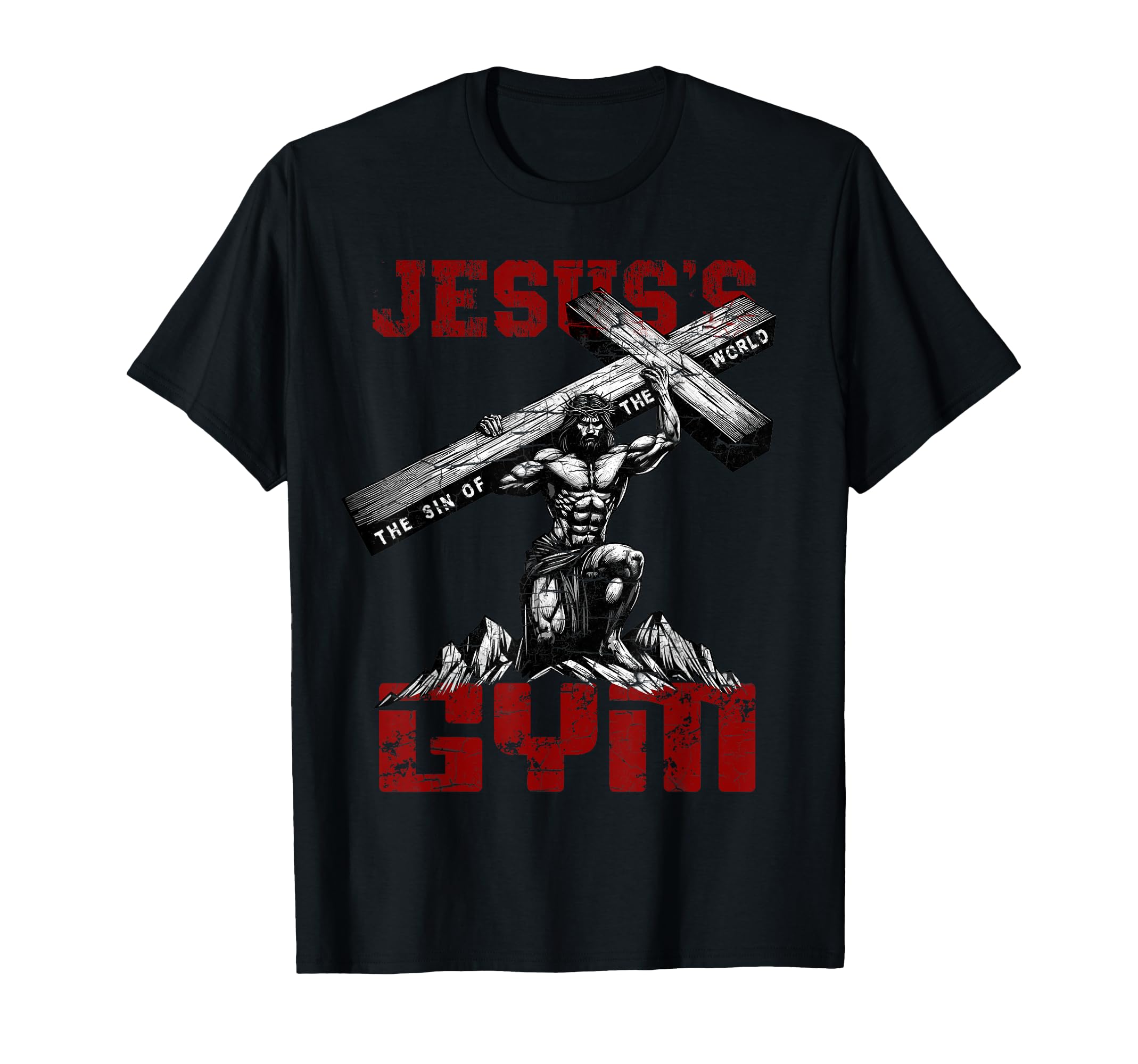Amazon.com: Christian Workout Tee Jesus's Gym Bodybuilder Motivation T ...
