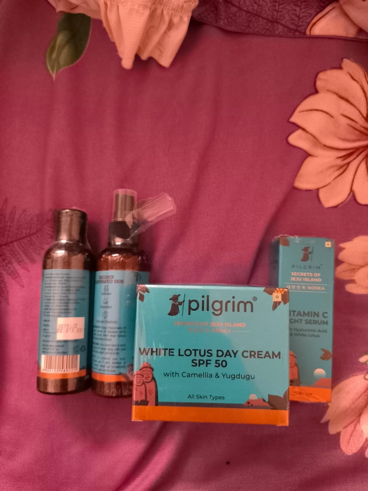 Pilgrim Korean Beauty Flawless Skin Face Care Kit With Vitamin C Night ...