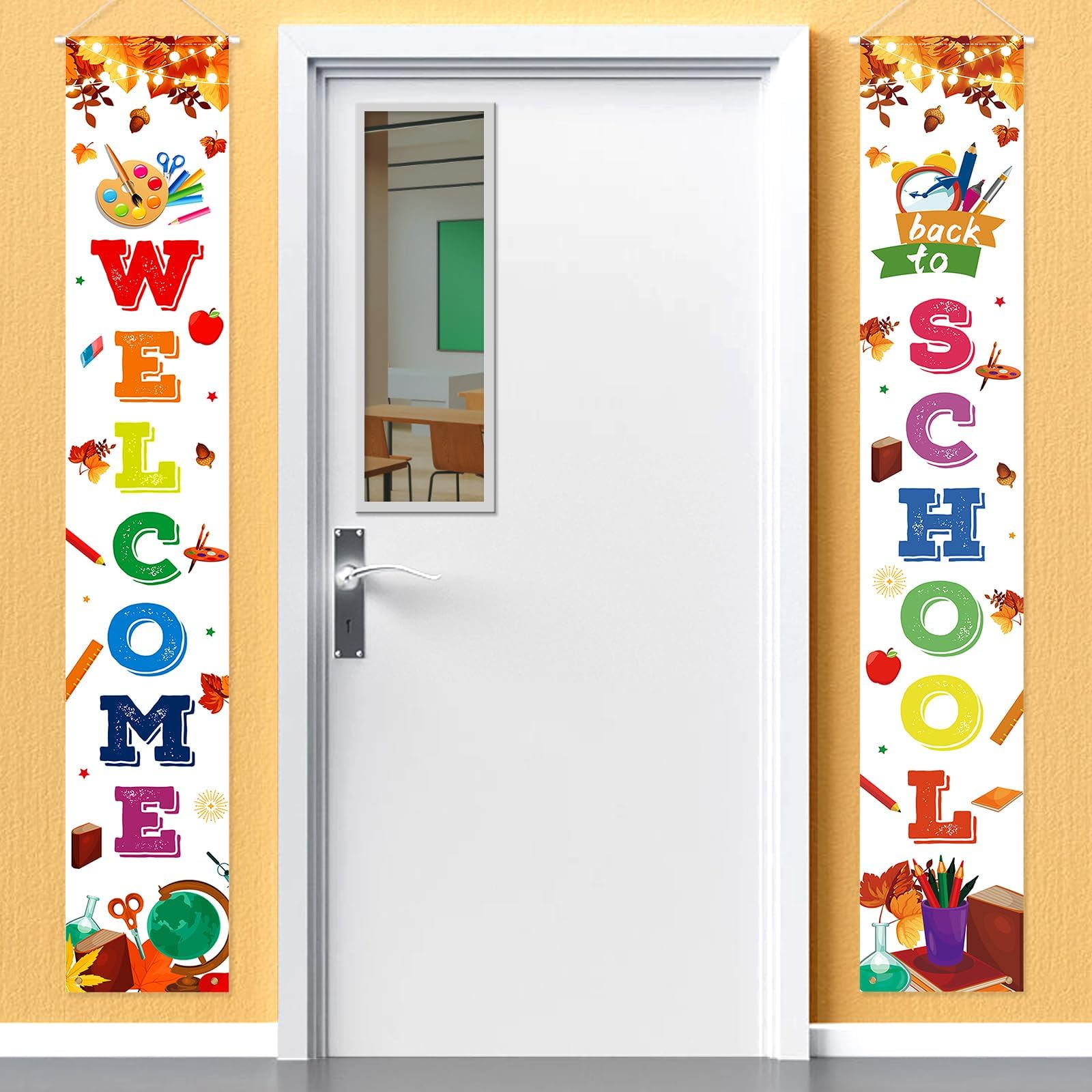 Amazon.com: Welcome Back To School Porch Banners Fall Welcome Back To ...